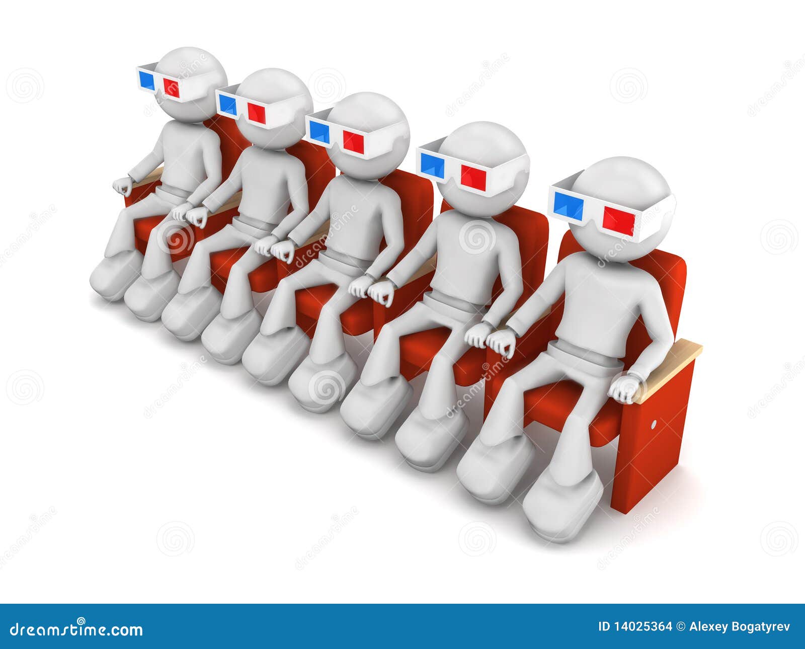 Spectators in 3d Spectacles Stock Illustration - Illustration of head ...