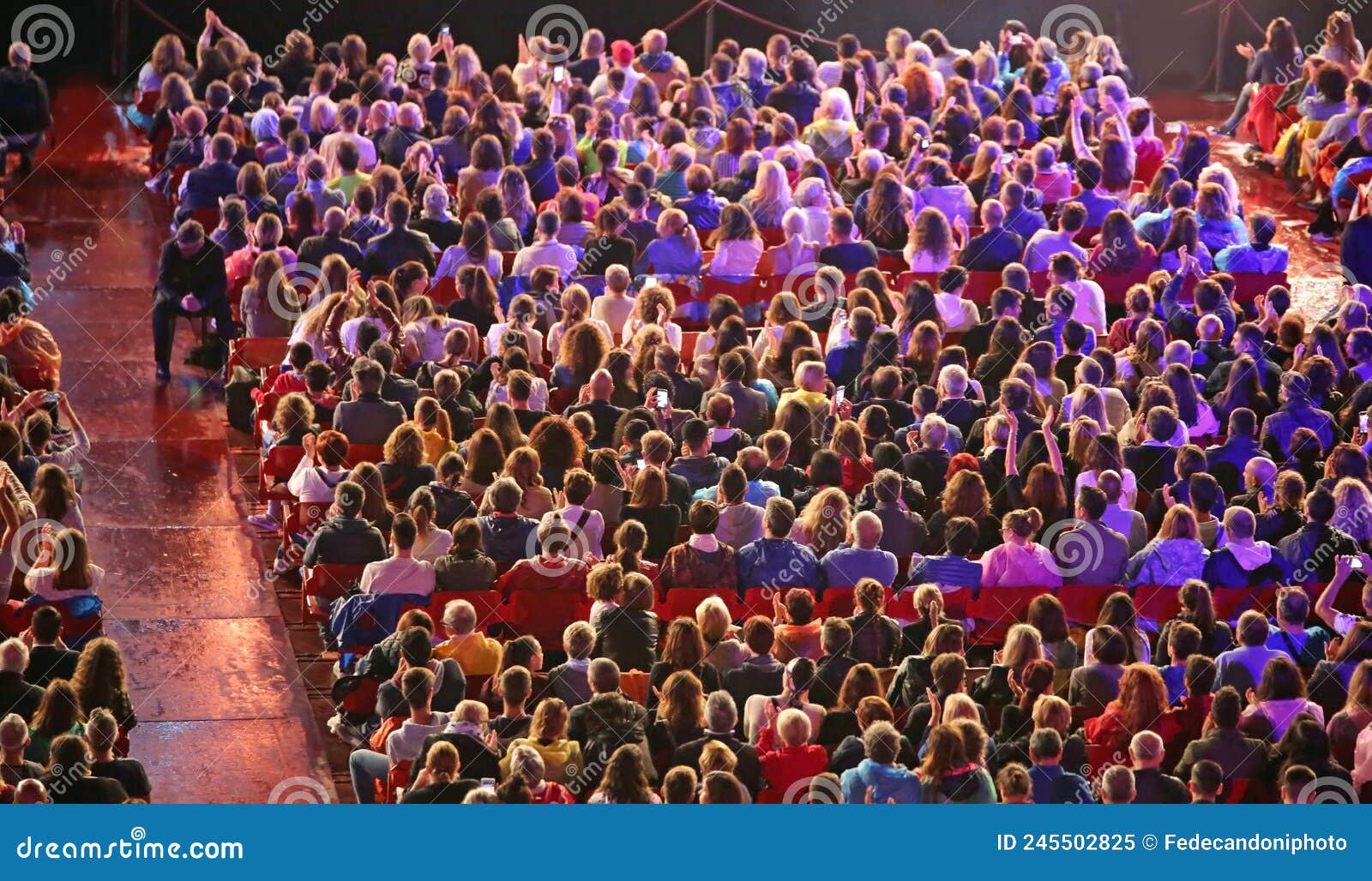 Spectators Sitting on Chairs Watching the Live Show Stock Image - Image ...