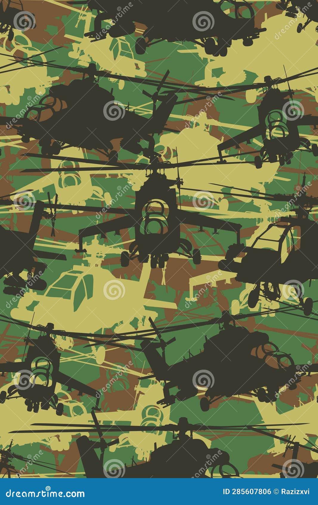 Military Camouflage Chopper Stock Illustration - Illustration of camo ...