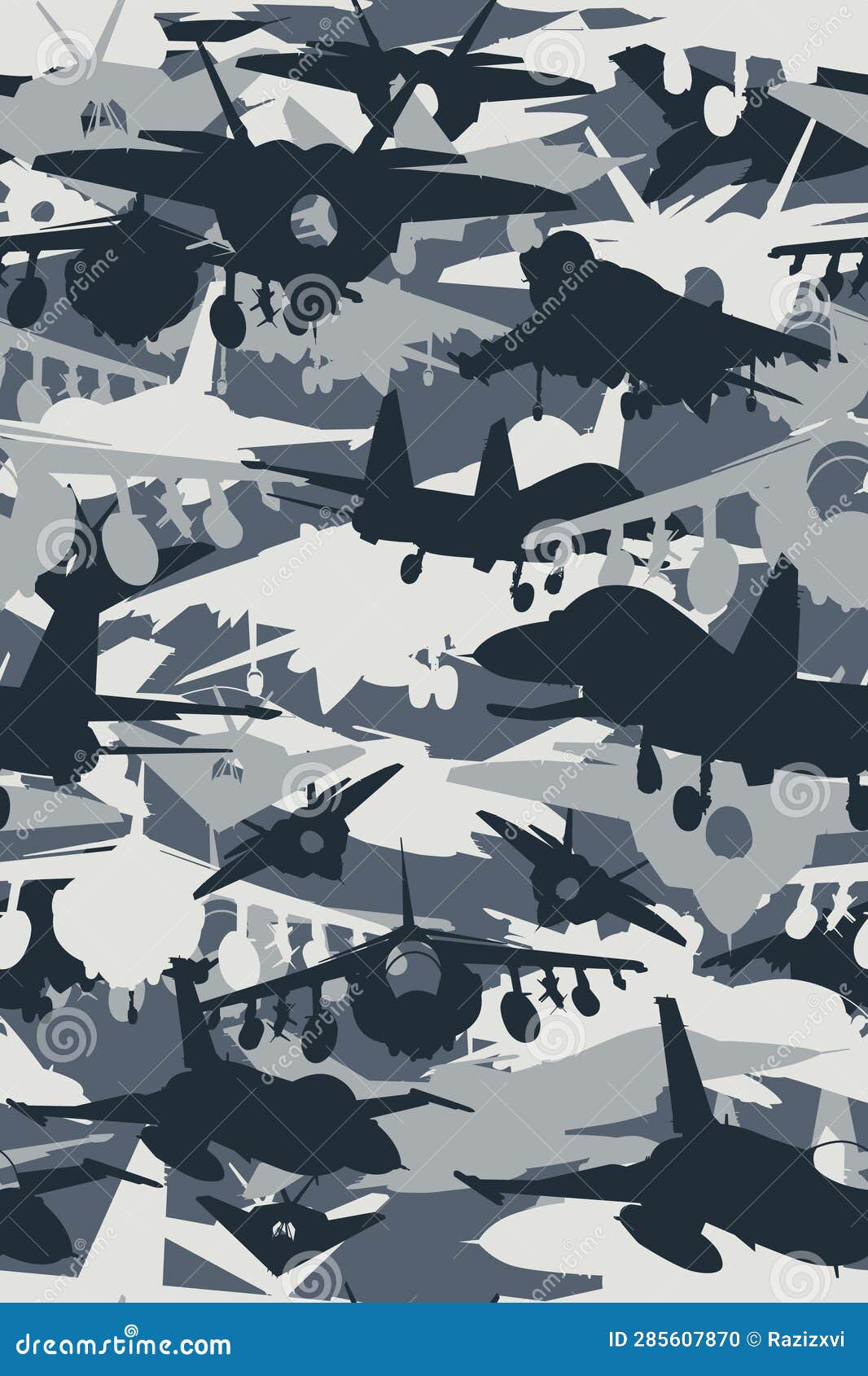 Military Camouflage Fighter Jet Pattern Grey Stock Illustration ...