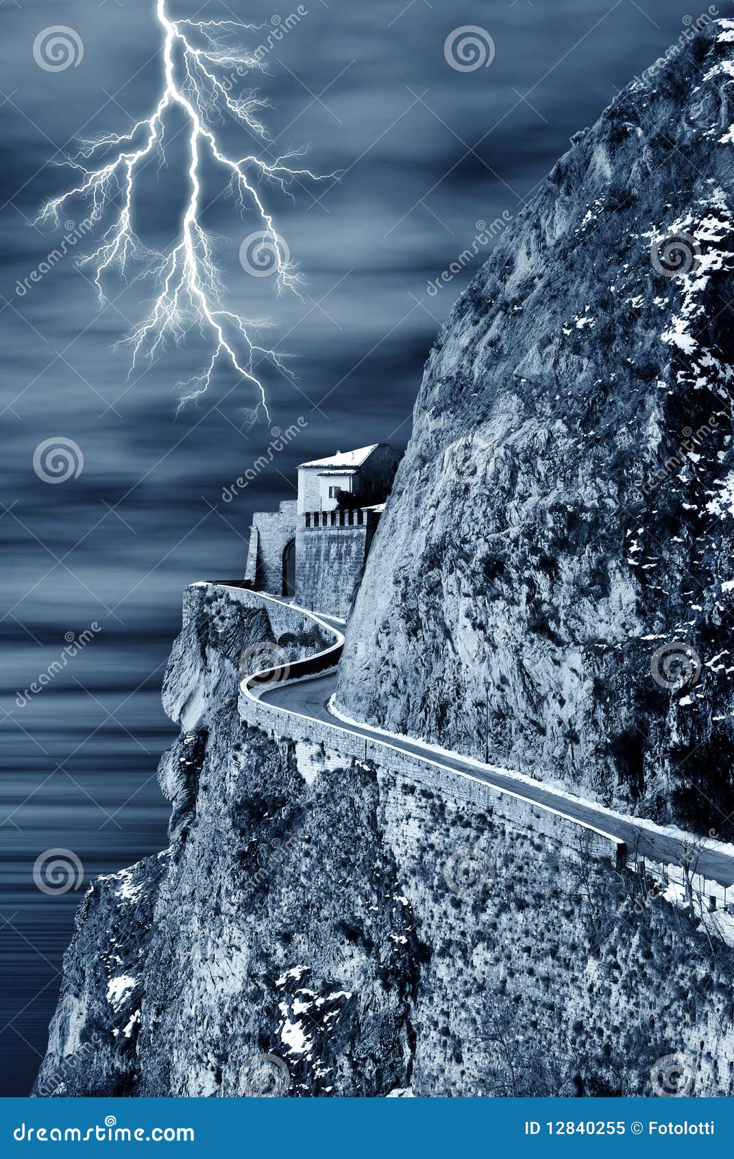 Spectral Castle And Lightning Picture. Image: 12840255