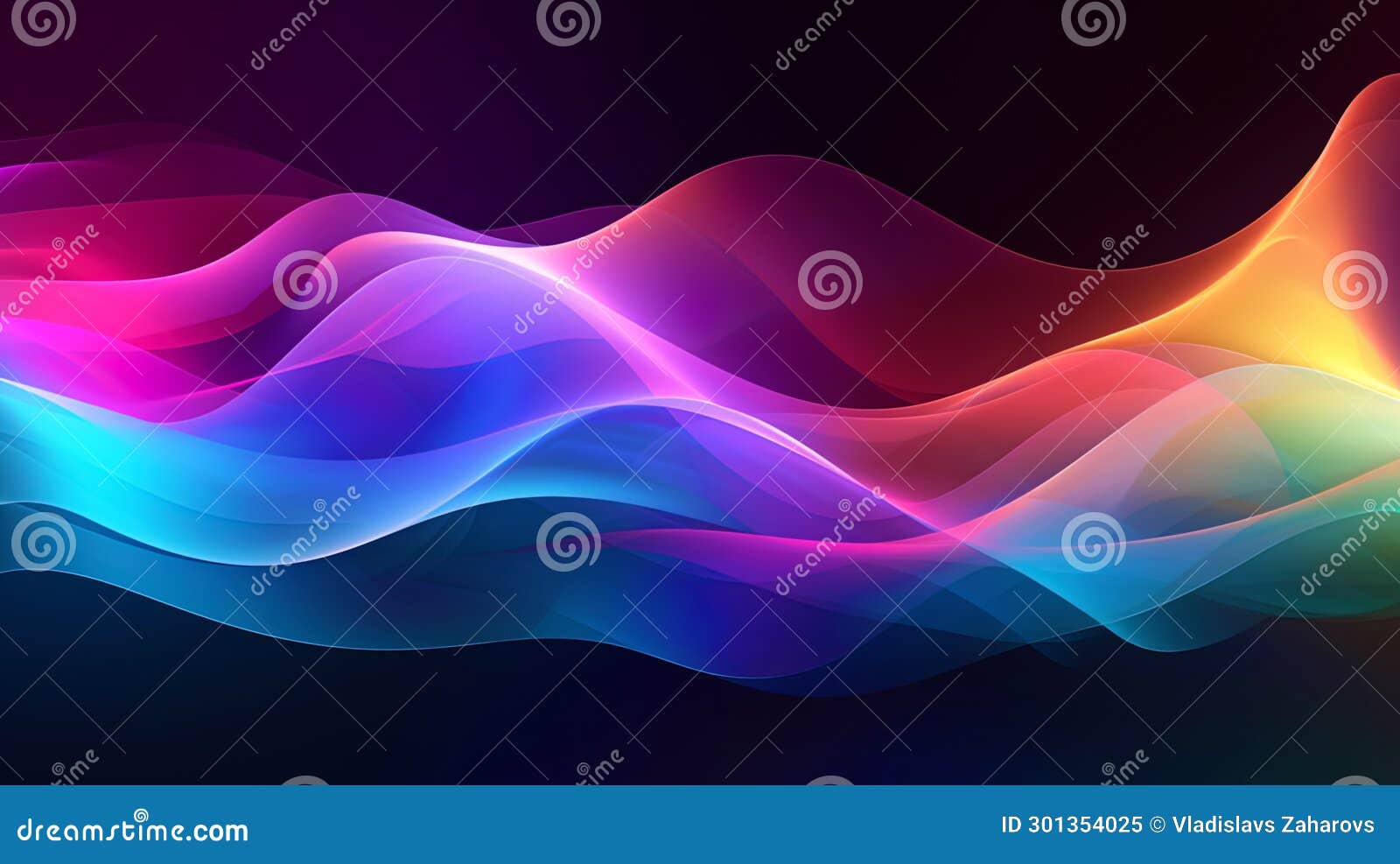Spectral Color Waves that Create an Optical Effect Stock Illustration ...