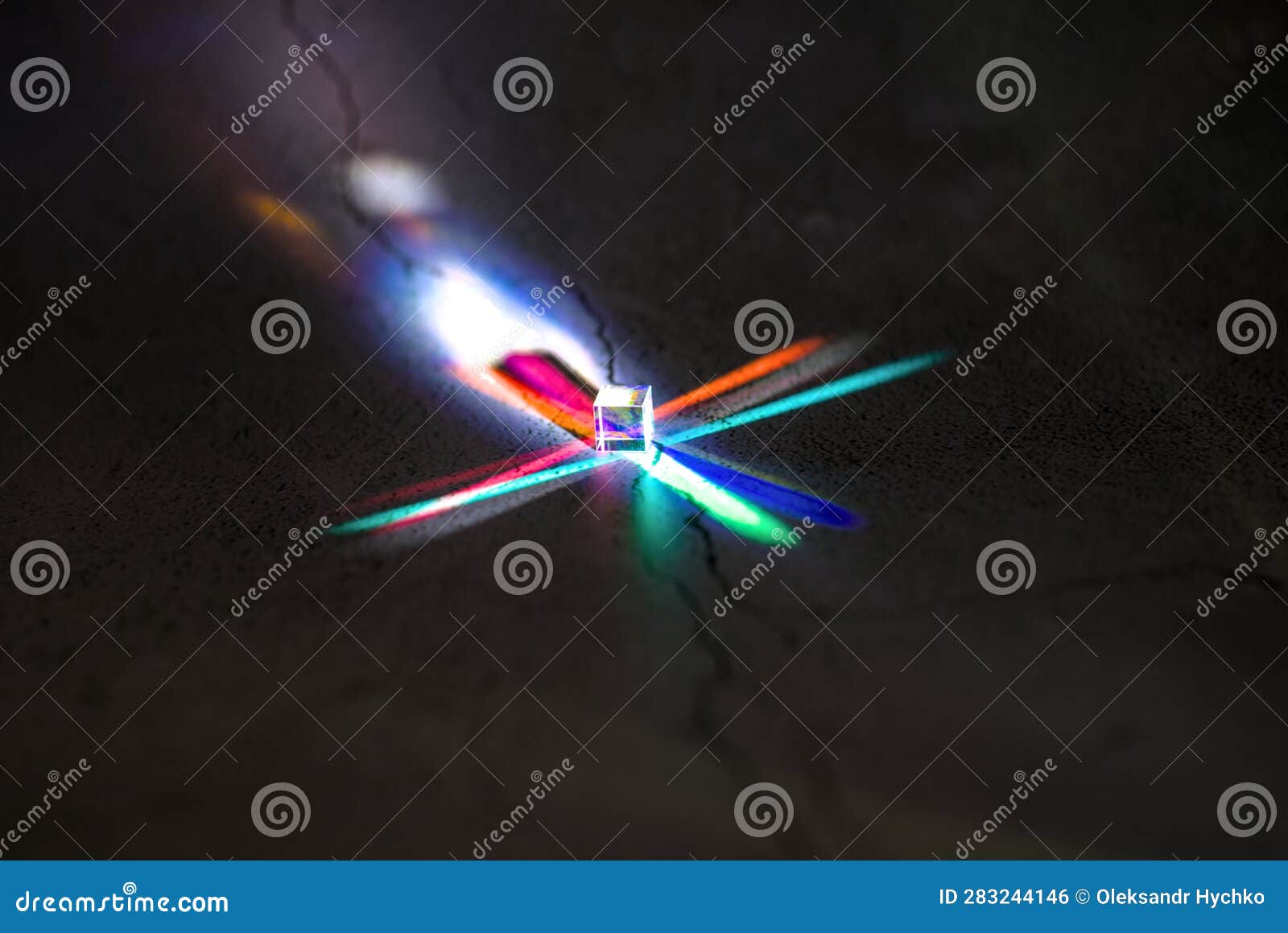 Spectral Decomposition of a Light Ray into Colors Stock Photo - Image ...