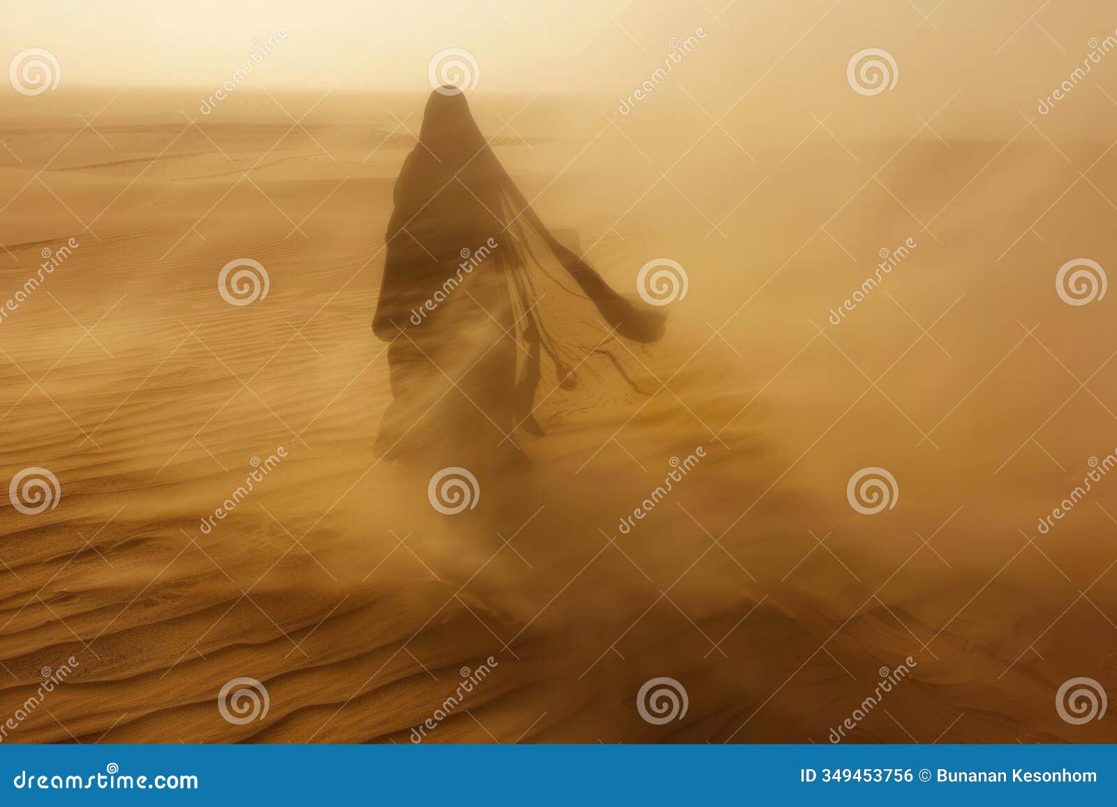 A Spectral Figure Appearing in a Mirage in the Arabian Desert Stock ...