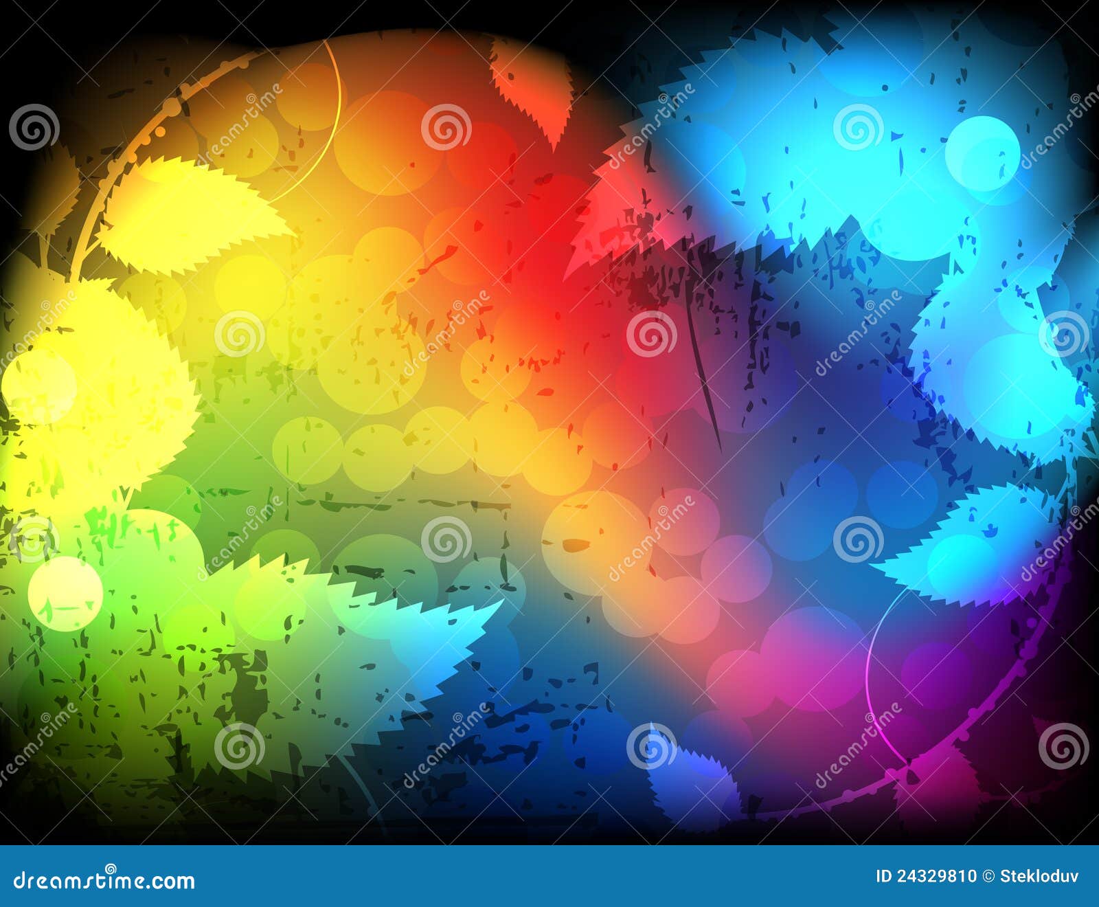 Spectral foliage elements stock vector. Illustration of environment ...