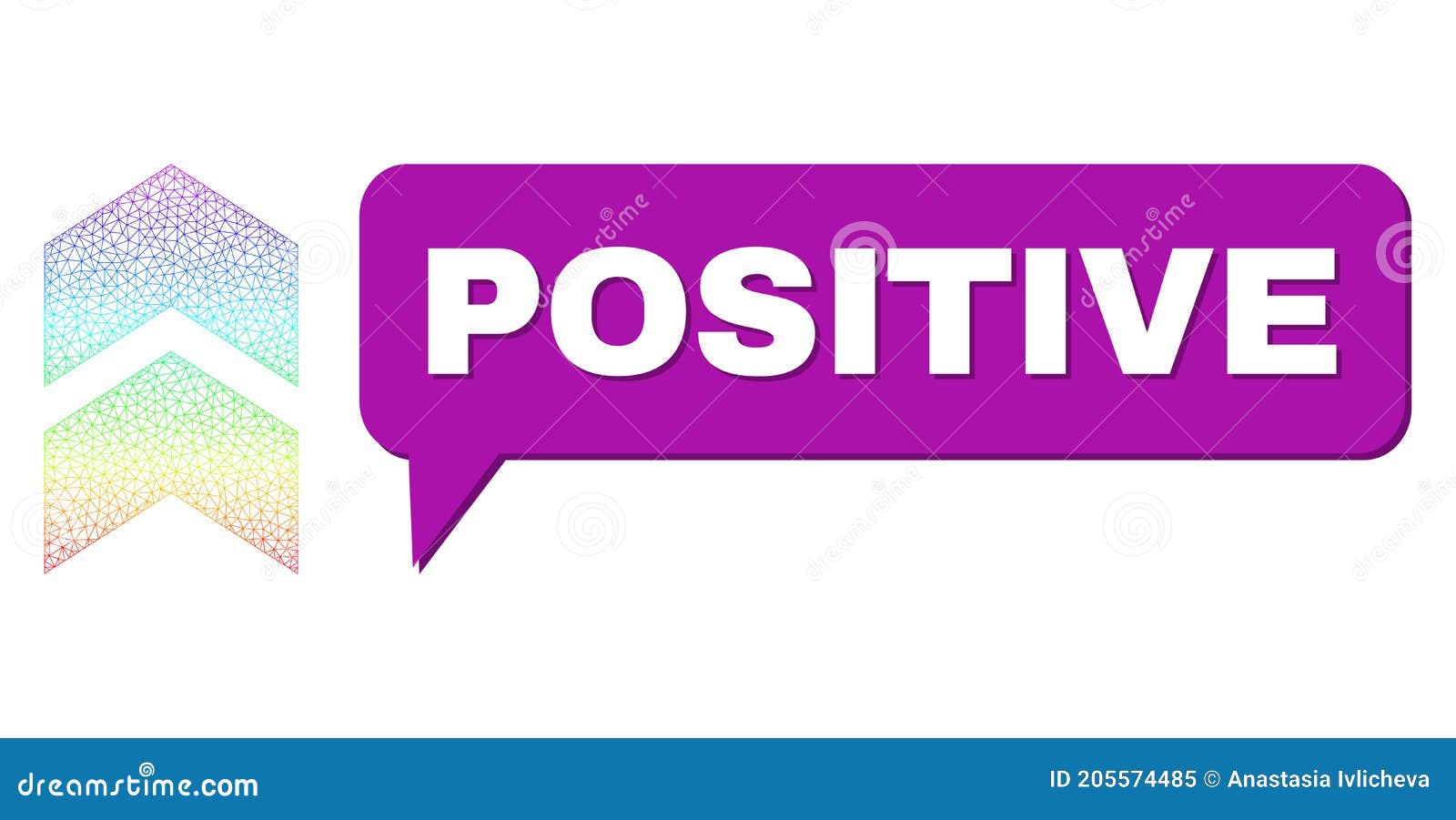 Spectral Mesh Gradient Shift Up Icon and Positive Chat Frame with ...