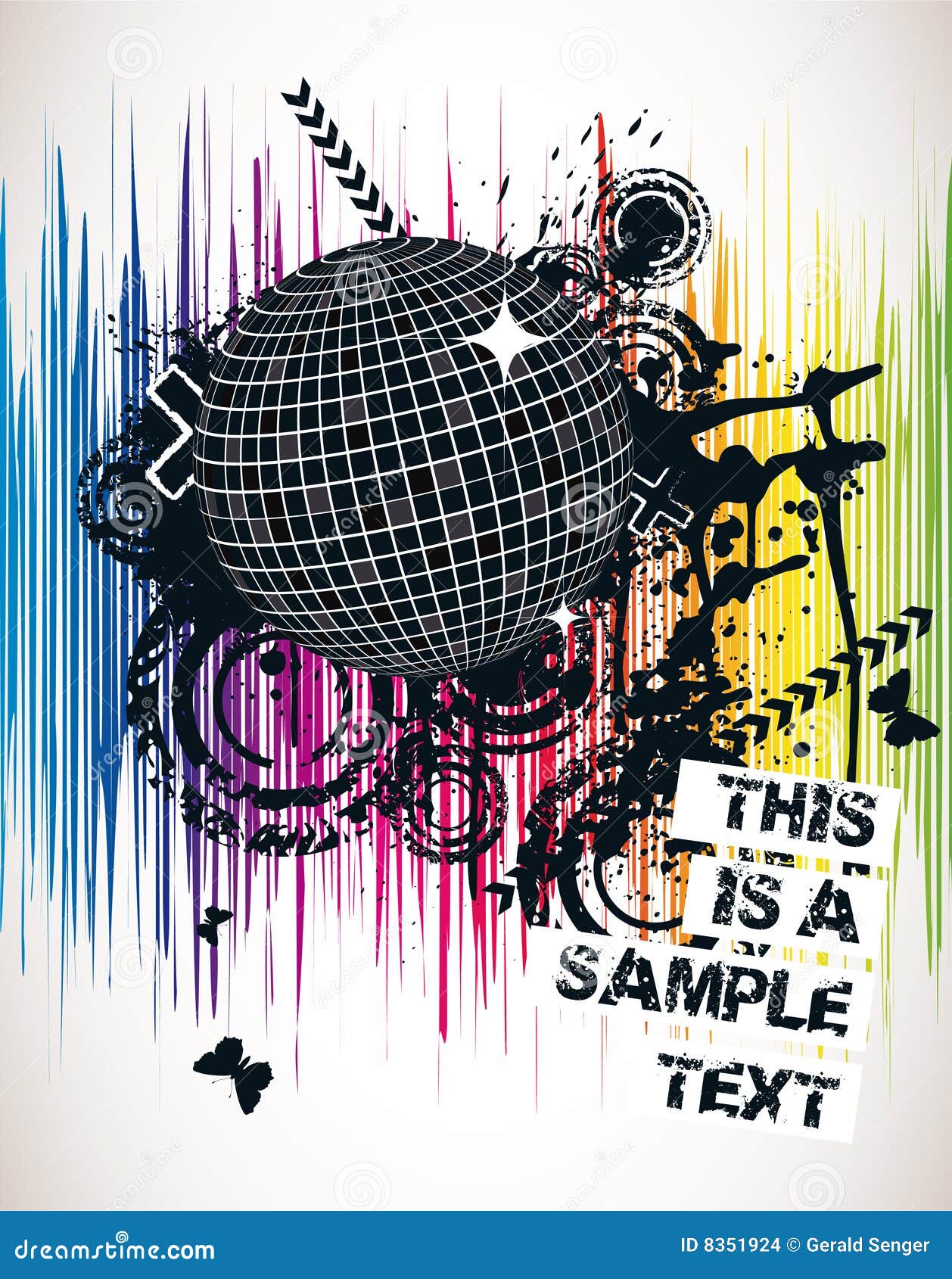 Spectral Party Poster stock illustration. Illustration of black - 8351924