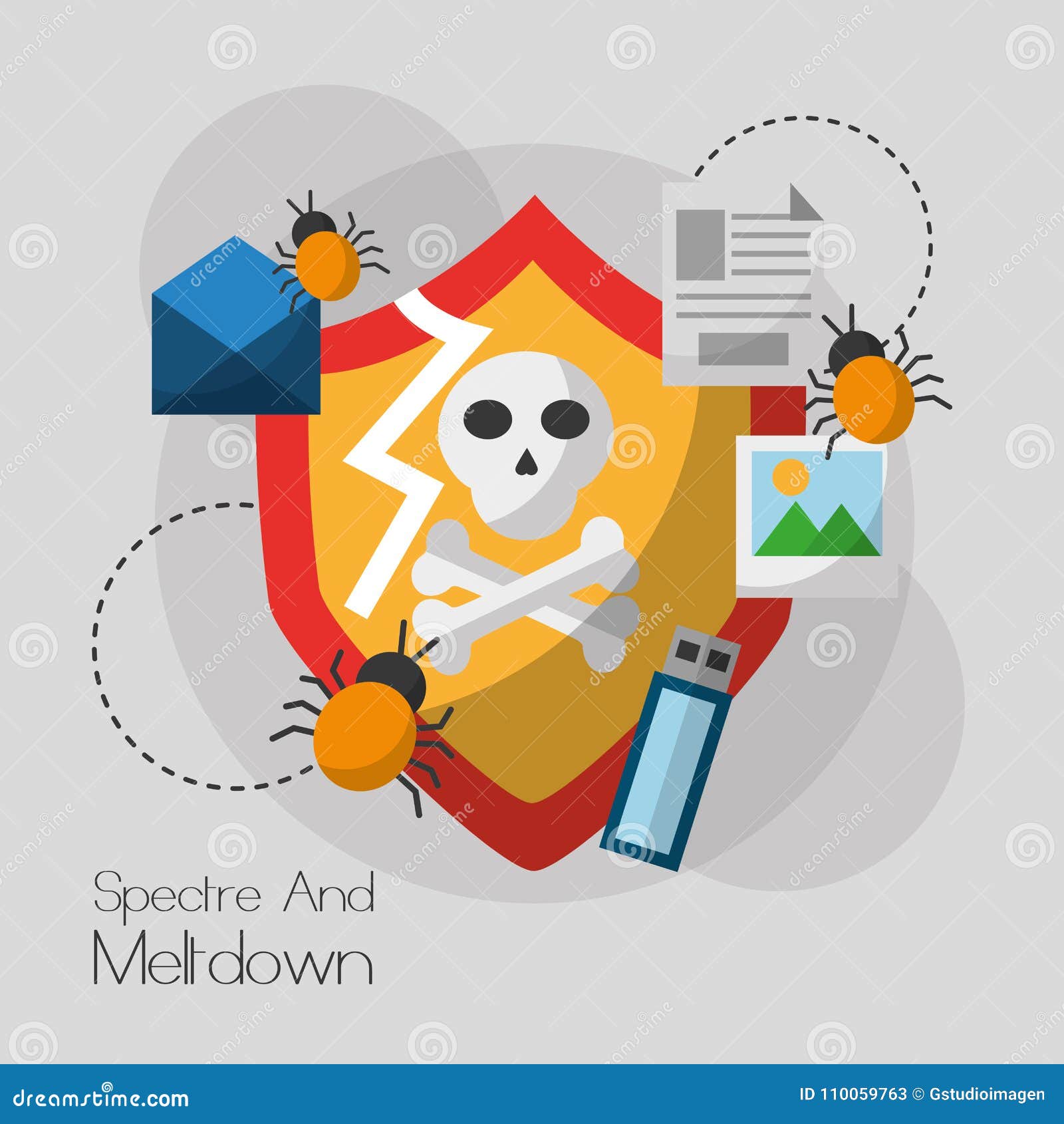 Spectre and Meltdown Vulnerability System Information Virus Stock ...