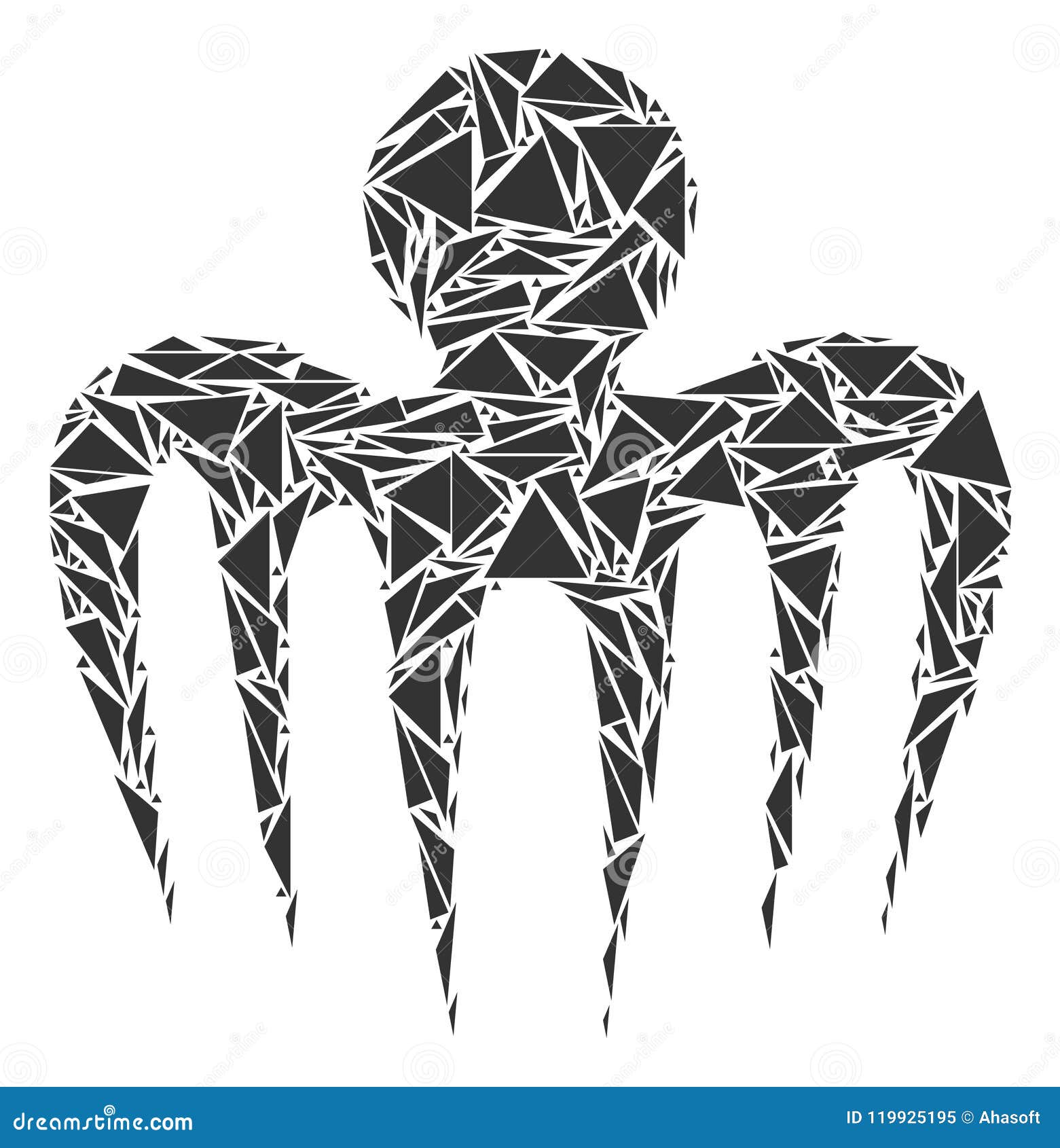 Spectre Octopus Mosaic of Triangles Stock Vector - Illustration of ...