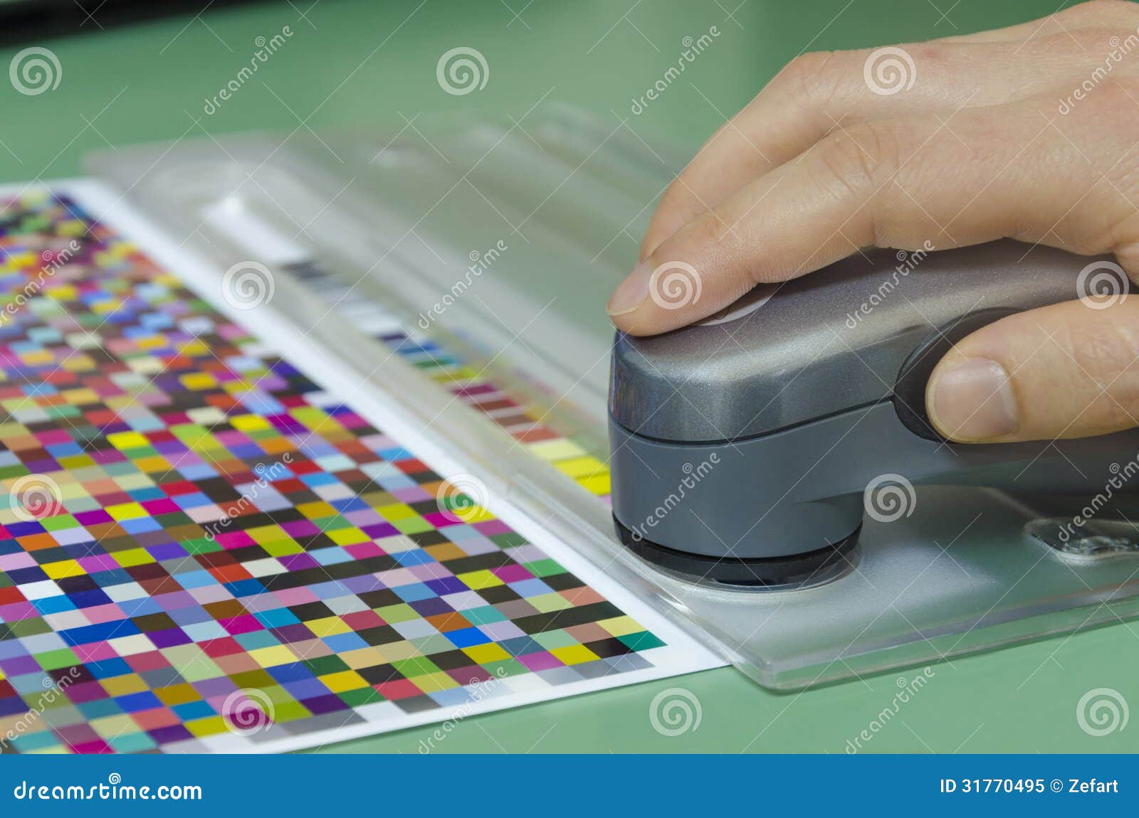 Print Spectrophotometer On Chart Color Control Measurement Royalty-Free ... Print Spectrophotometer On Chart Color Control Measurement Royalty-Free ...