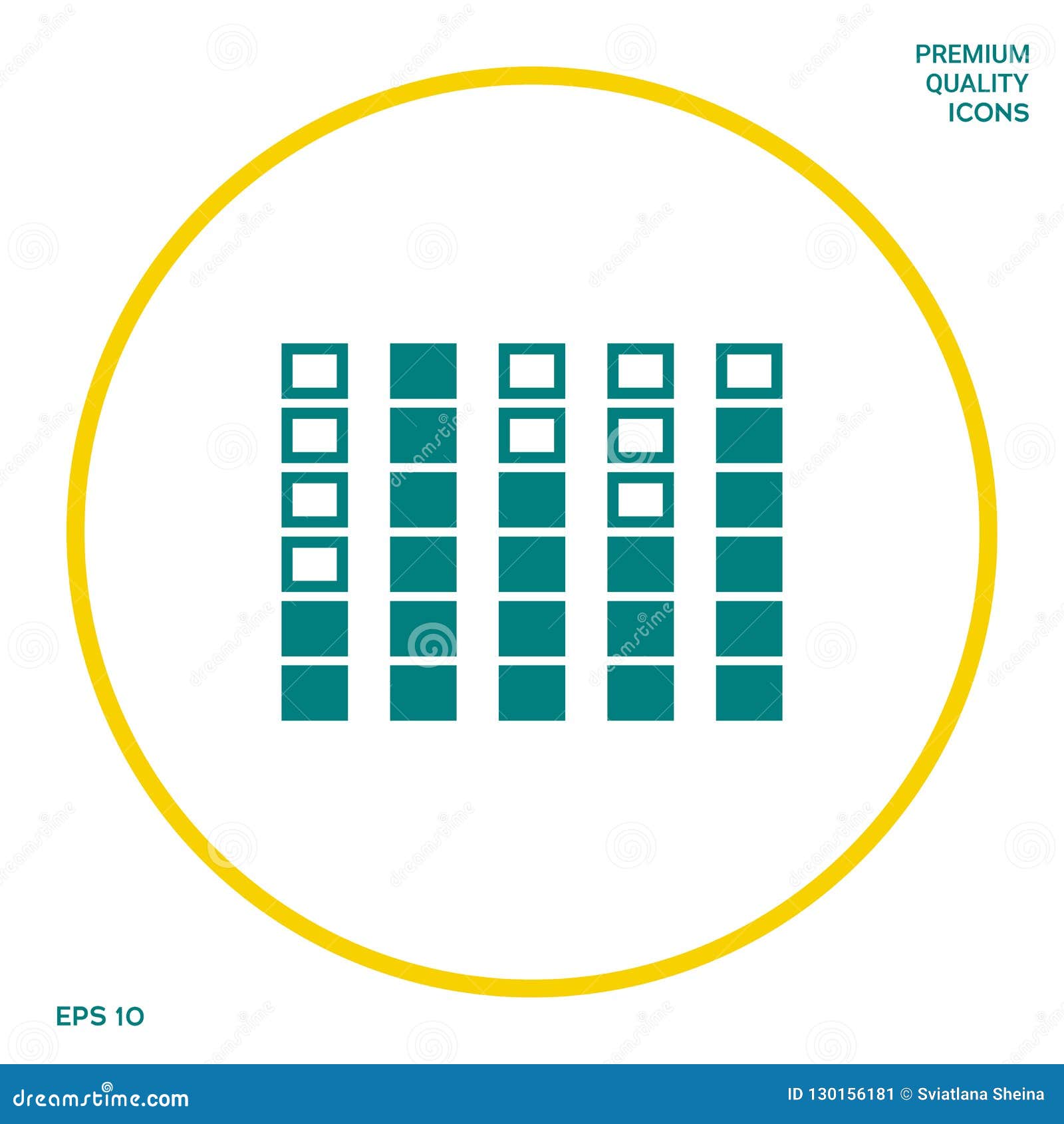 Spectrum Analyzer, Equalizer Icon. Graphic Elements for Your Design ...