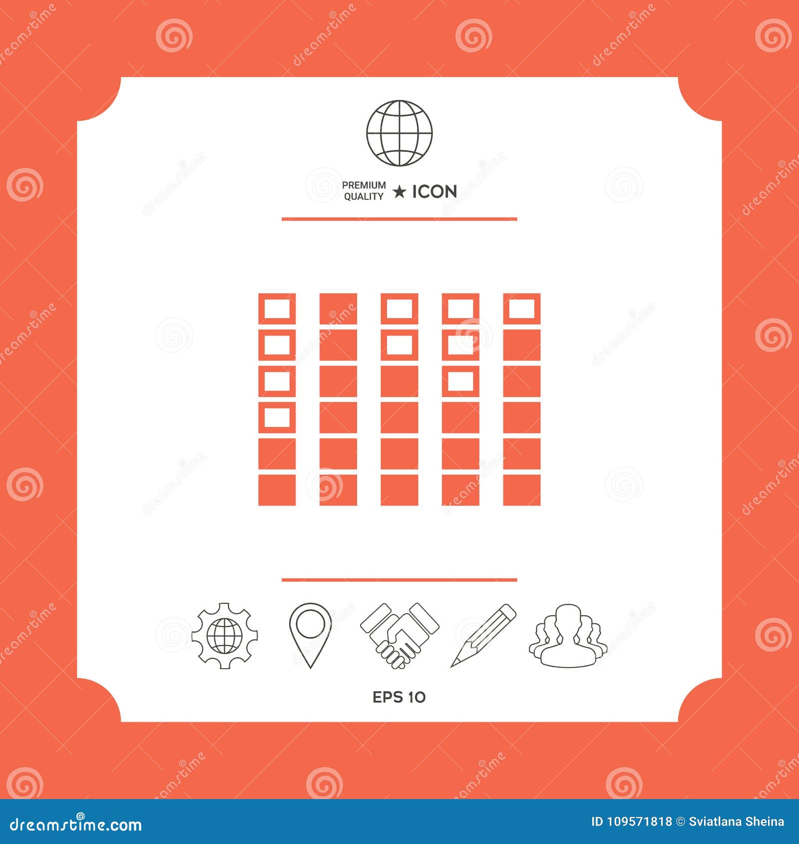 Spectrum Analyzer, Equalizer Icon Stock Vector - Illustration of block ...