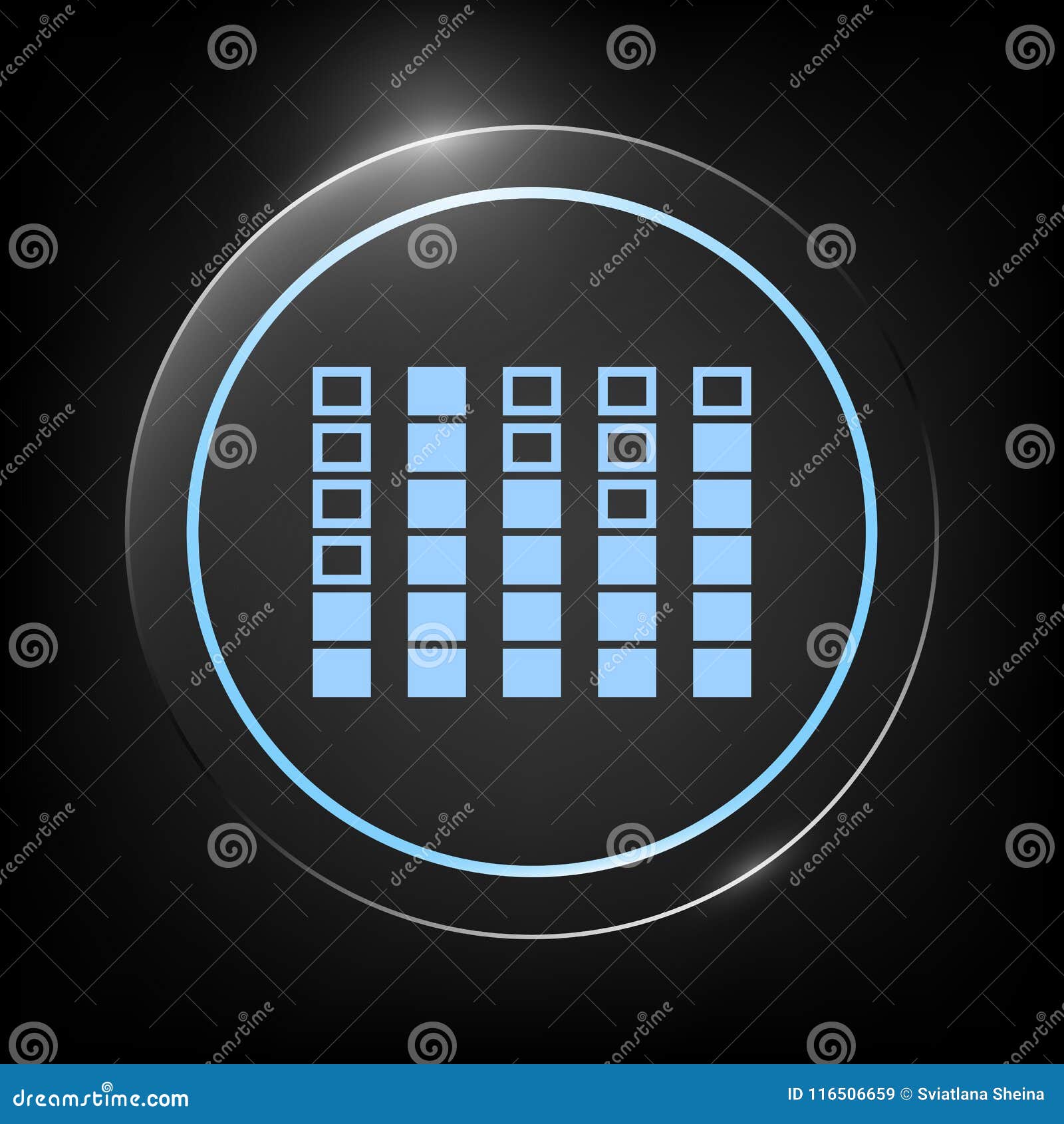 Spectrum Analyzer, Equalizer Icon Stock Vector - Illustration of design ...