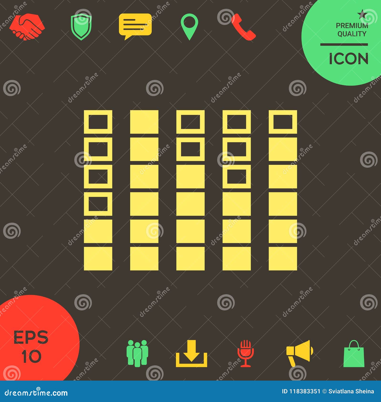 Spectrum Analyzer, Equalizer Icon Stock Vector - Illustration of ...