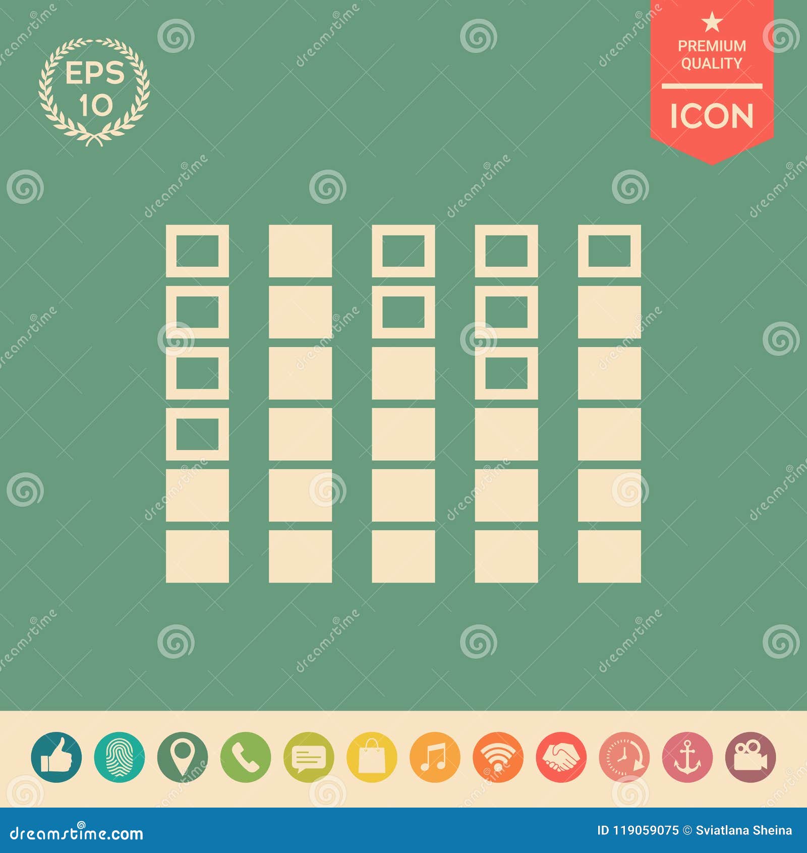 Spectrum Analyzer, Equalizer Icon Stock Vector - Illustration of ...