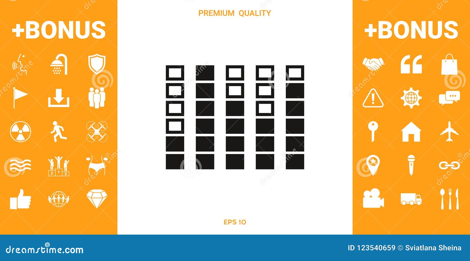 Spectrum Analyzer, Equalizer Icon Stock Vector - Illustration of record ...