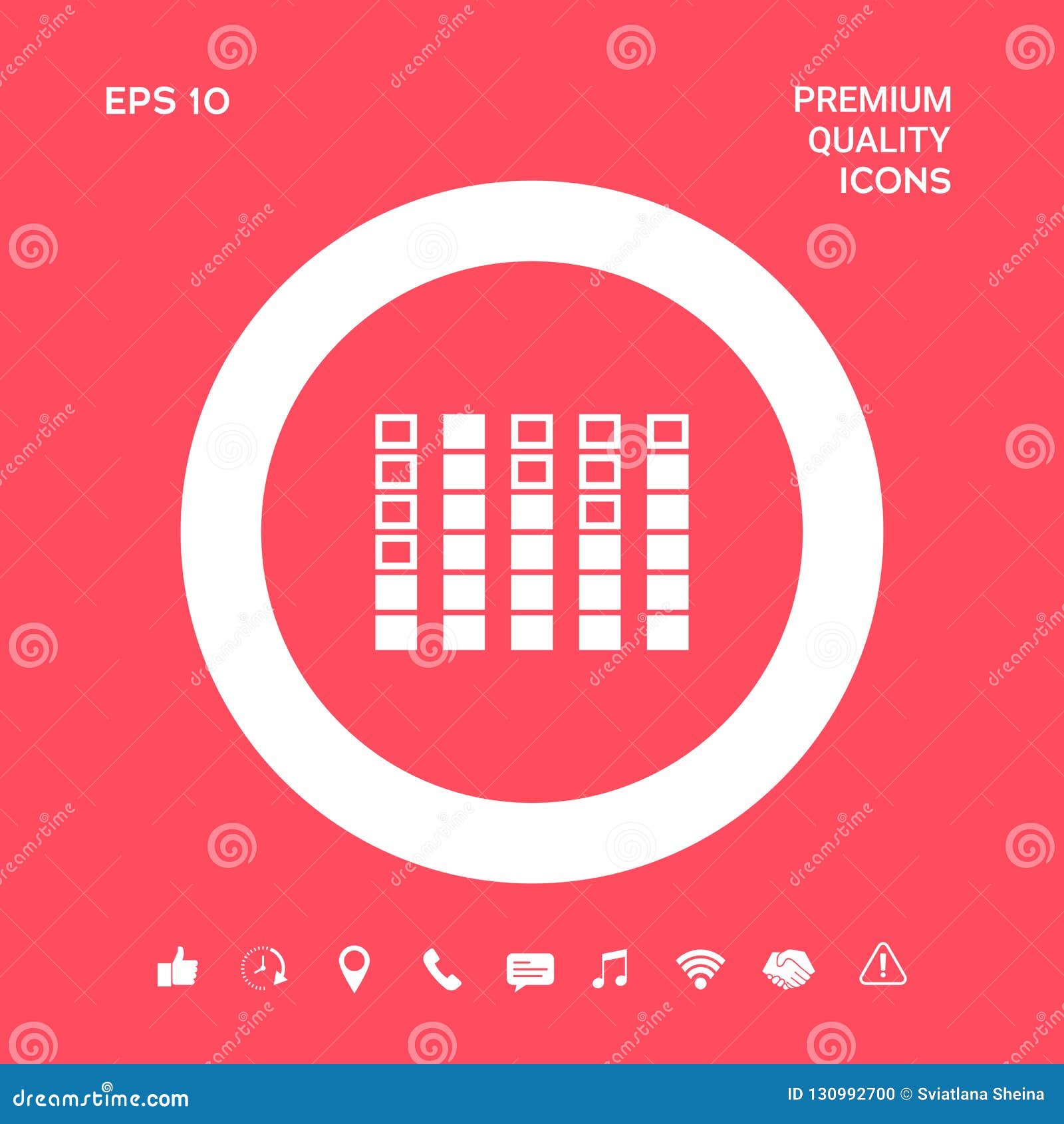 Spectrum Analyzer, Equalizer Icon. Graphic Elements for Your Design ...
