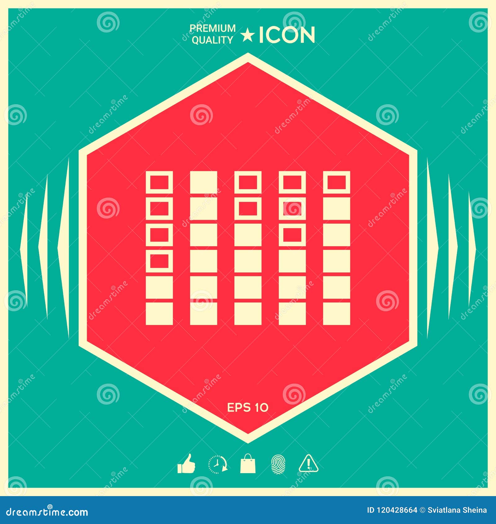 Spectrum Analyzer, Equalizer Icon Editorial Stock Image - Illustration ...