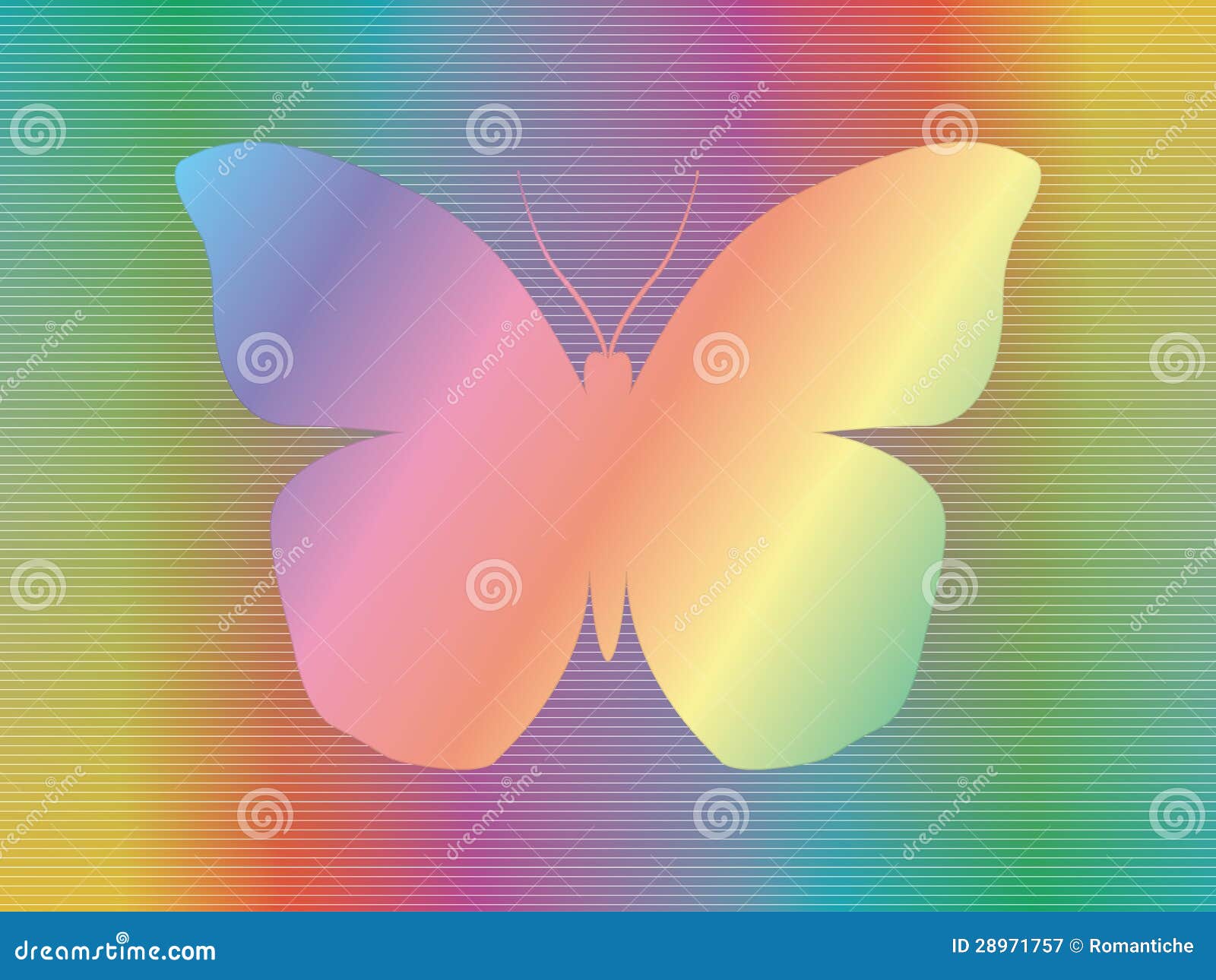 Spectrum butterfly stock vector. Illustration of bright - 28971757