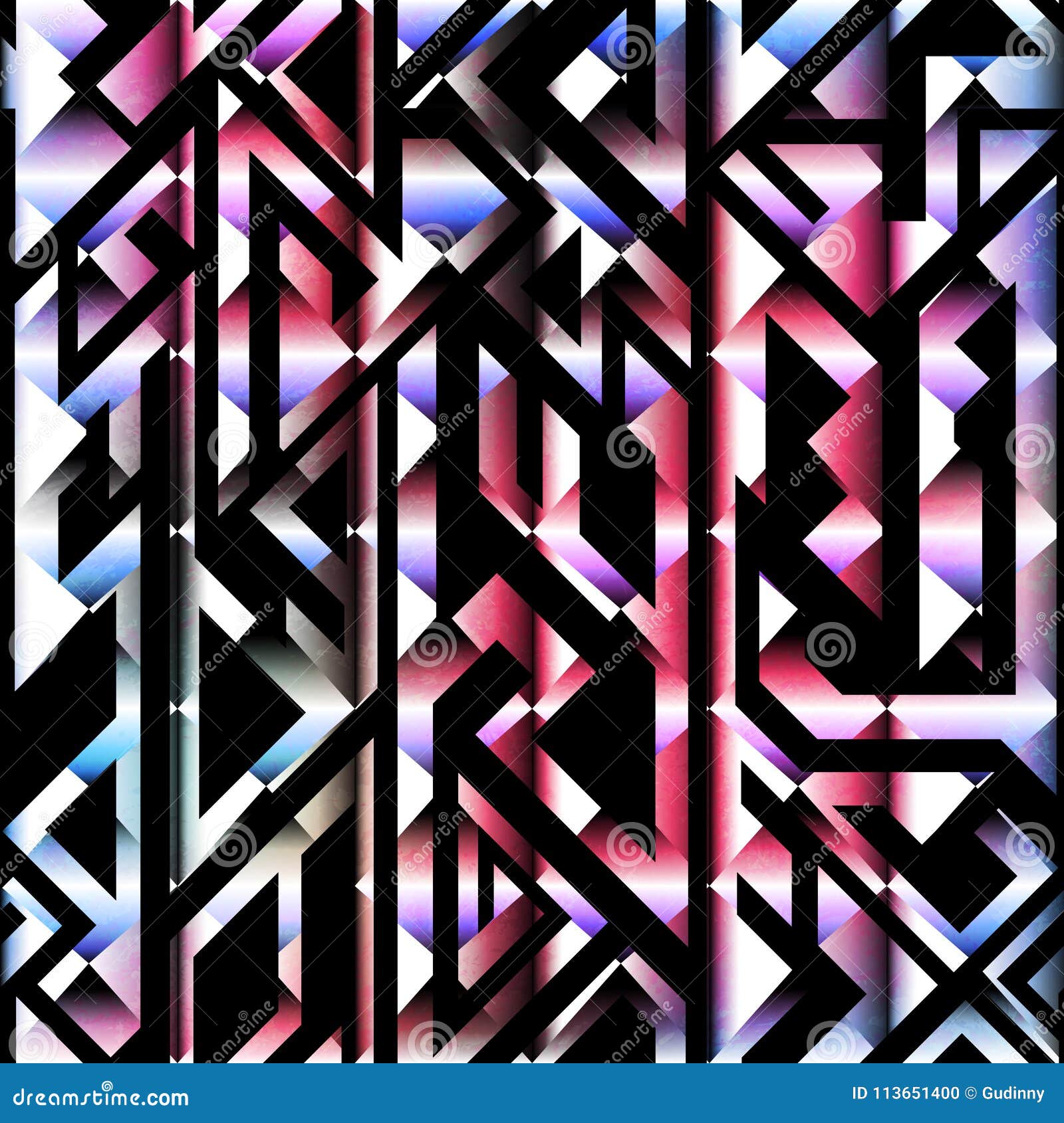 Spectrum Color Geometric Seamless Pattern Stock Vector - Illustration ...