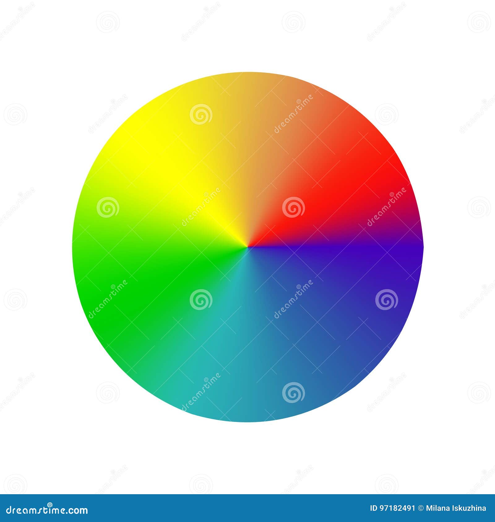 Spectrum Color Wheel on White Background. Stock Vector - Illustration ...