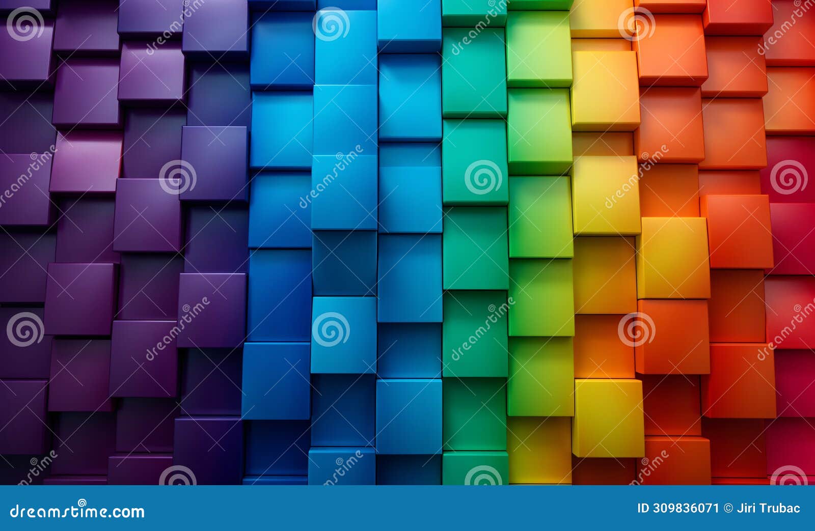 A Spectrum of Colored Cubes. Color Selection, Background Color Concept ...