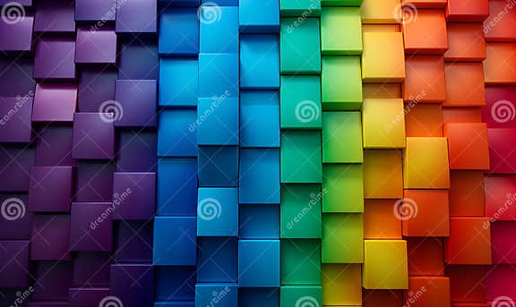 A Spectrum of Colored Cubes. Color Selection, Background Color Concept ...