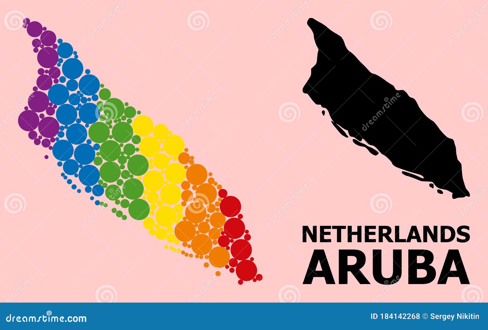 Aruba Island Map - Cdr Format Cartoon Vector | CartoonDealer.com #309098603