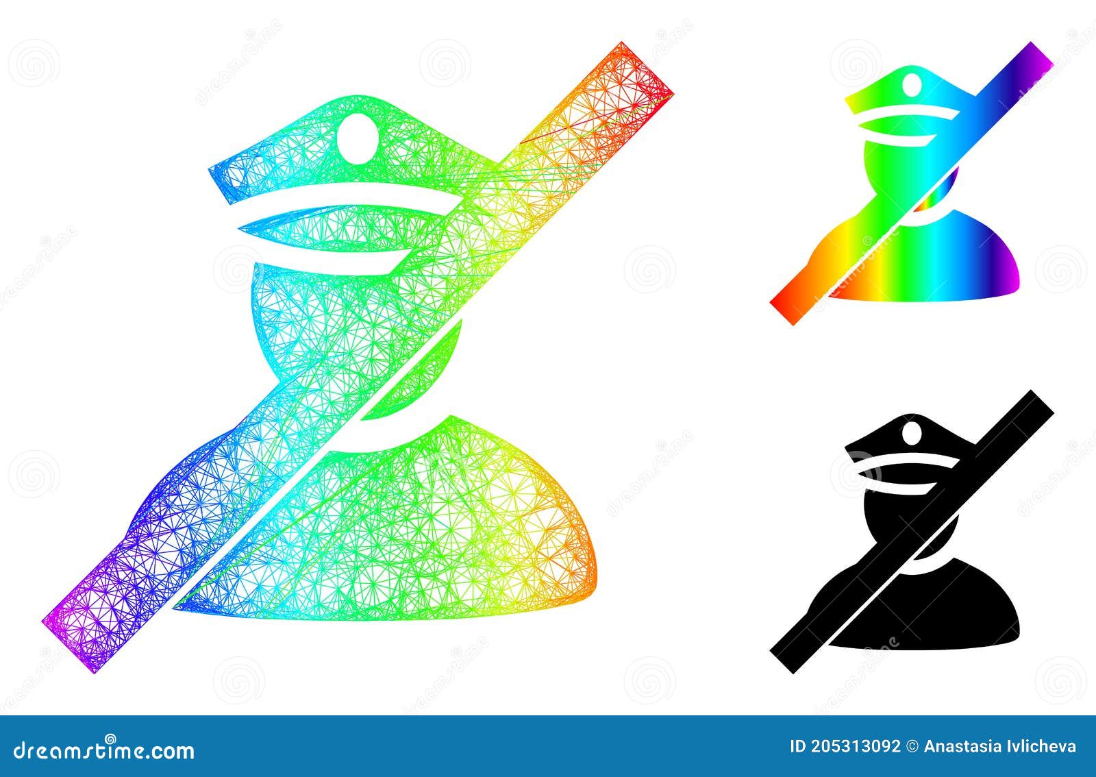 Spectrum Network Gradient Not Allowed Police Icon Stock Vector ...
