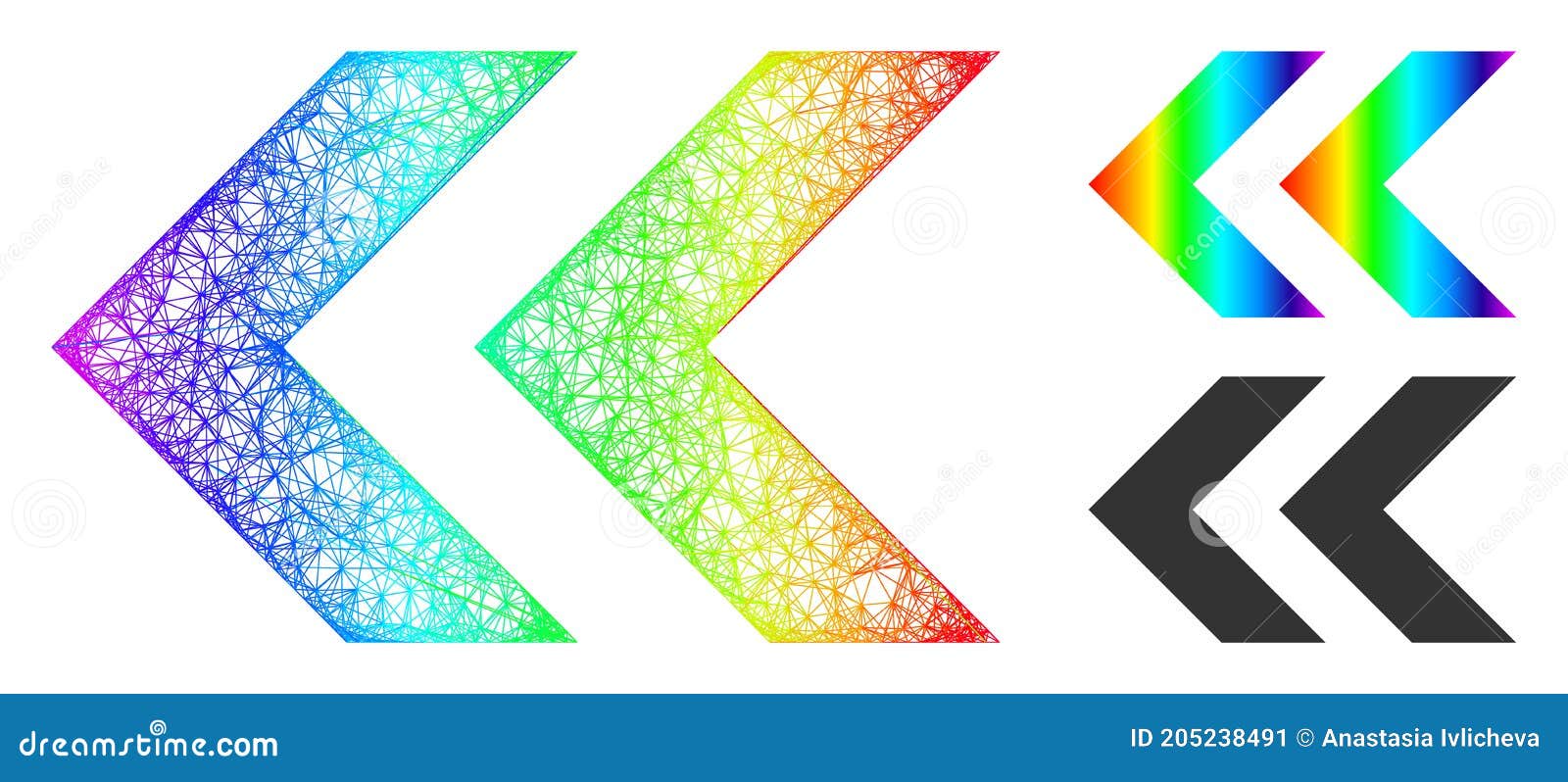 Spectral Net Mesh Gradient Shift Left Icon Stock Vector - Illustration ...