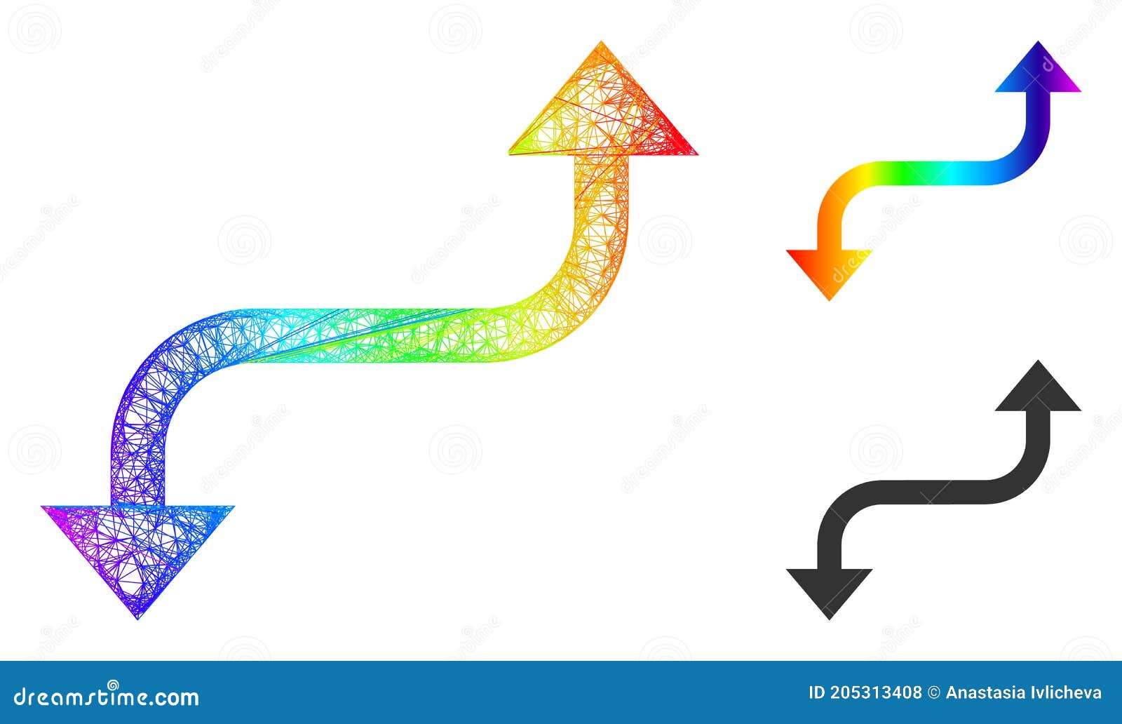 Curved Wireframe Arrow Stock Illustrations – 161 Curved Wireframe Arrow ...