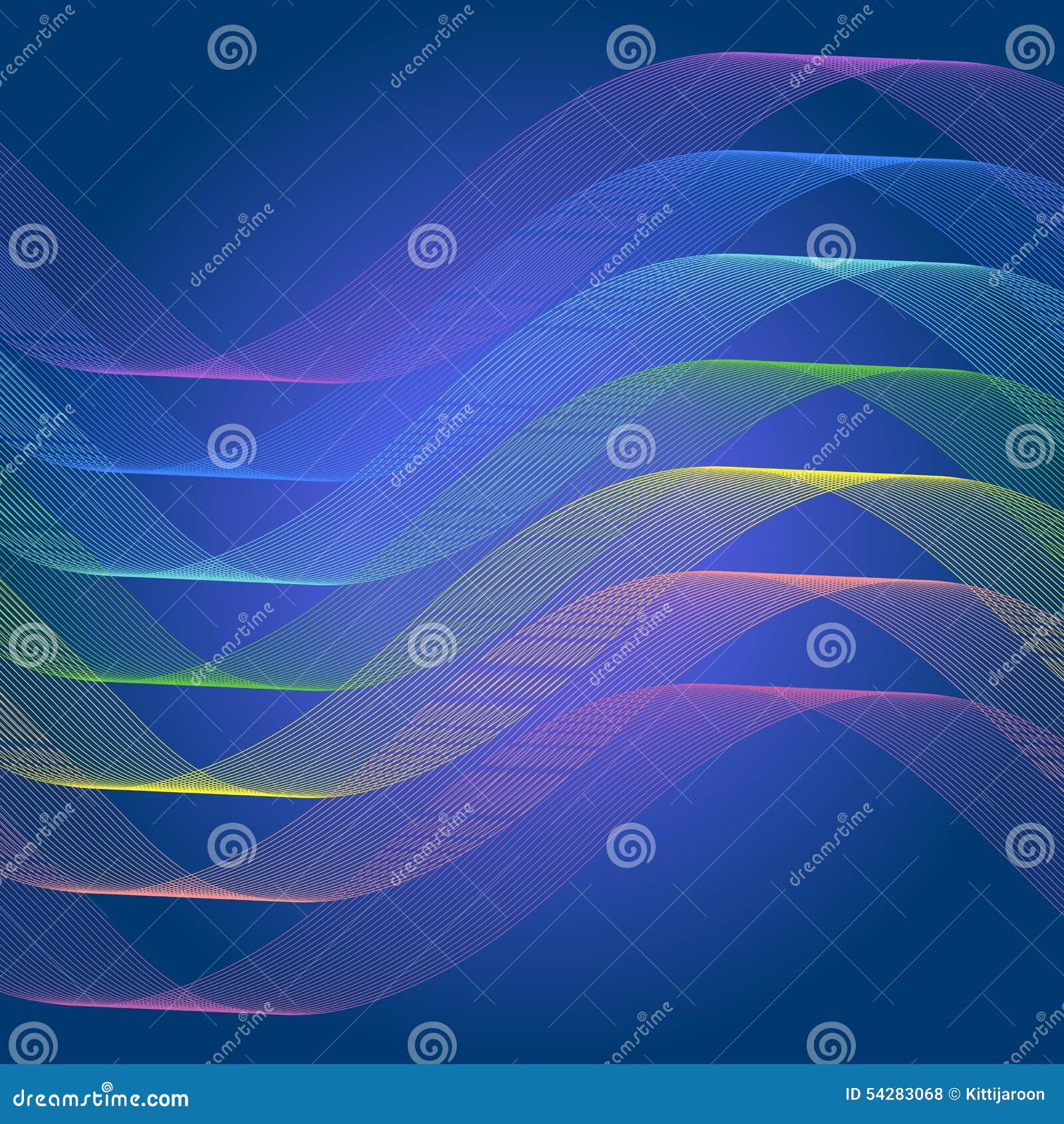 Spectrum Curve Line Abstract Background Stock Vector - Illustration of ...