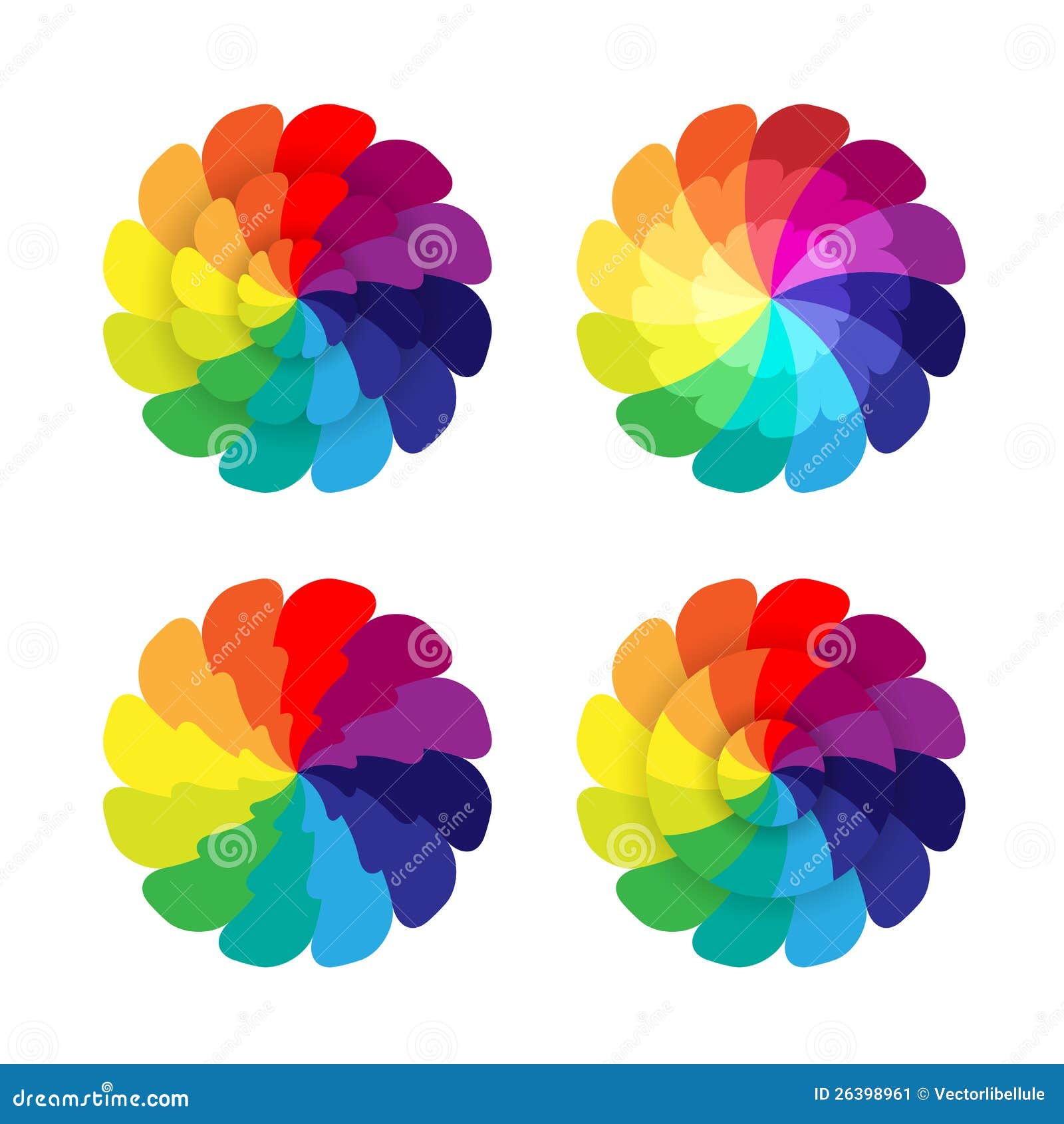 Spectrum flowers stock vector. Illustration of effect - 26398961