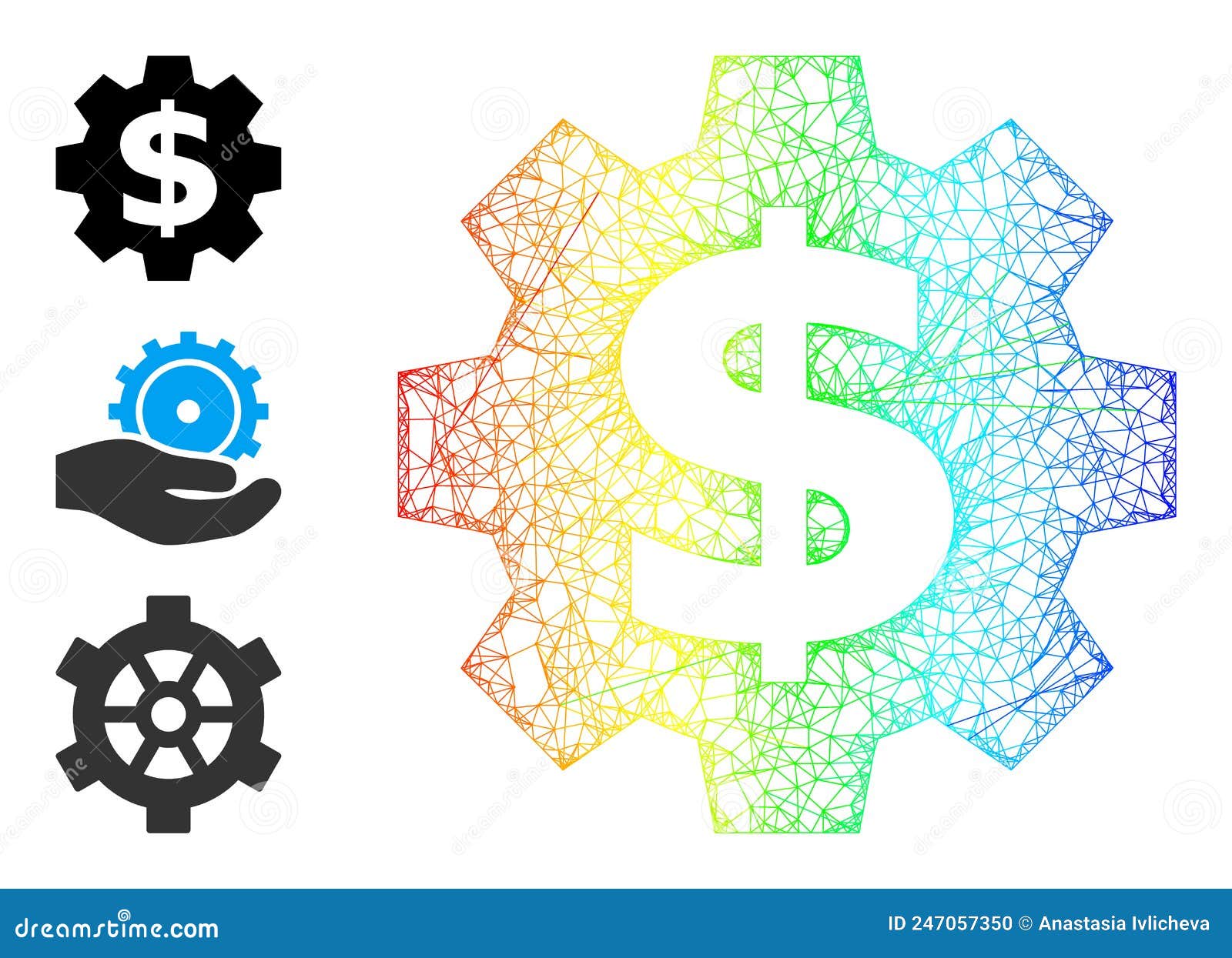 Spectrum Gradient Linear Mesh Financial Industry Icon Stock ...
