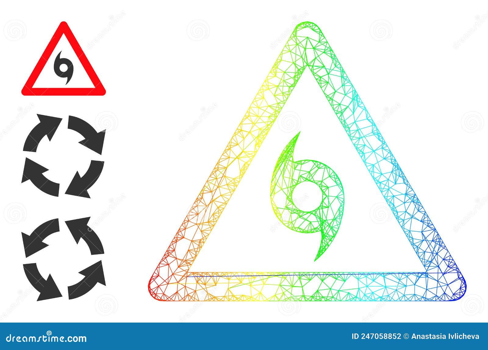 Warning And Wire Banner Vector Illustration | CartoonDealer.com #20251404