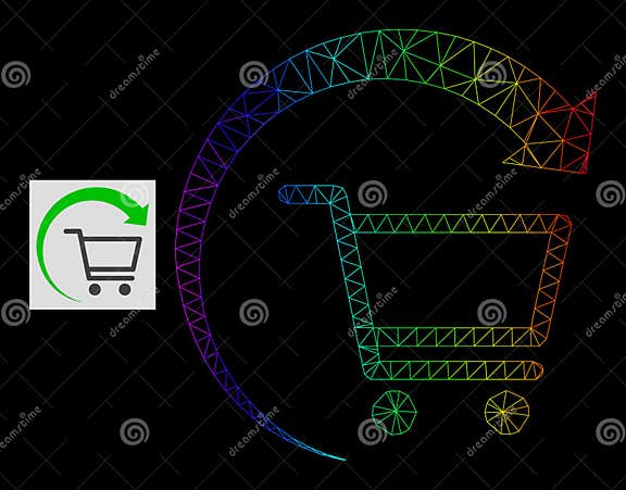 Spectrum Gradiented Polygonal Mesh Repeat Purchase Order Icon Stock ...
