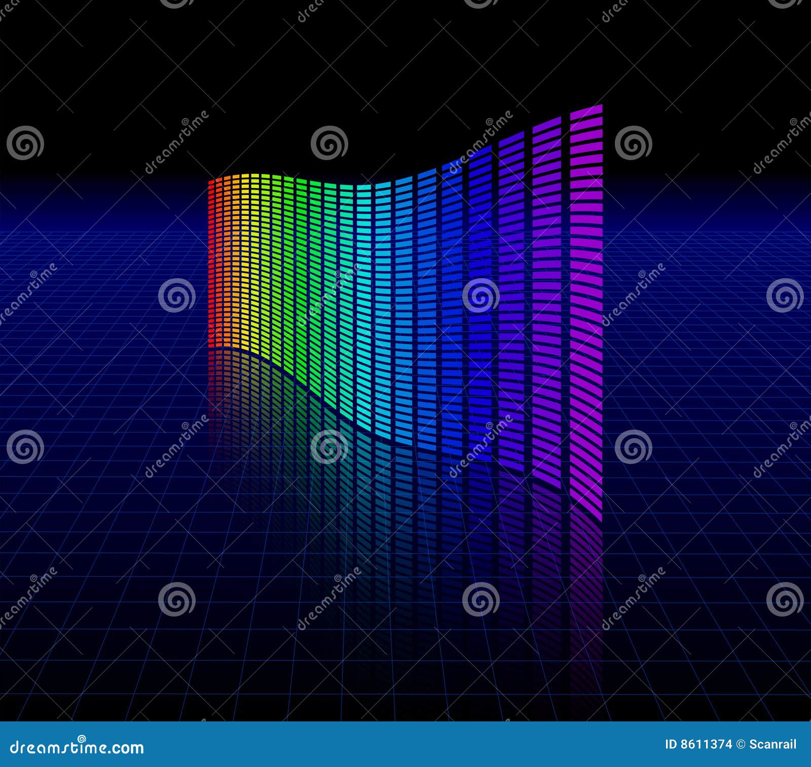 Spectrum graphic equalizer stock vector. Illustration of equalizer ...