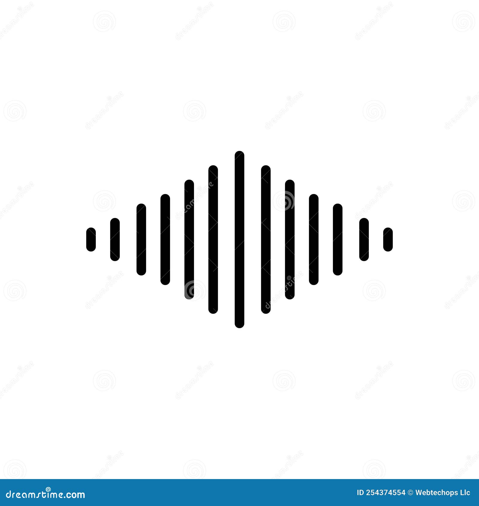 Black Line Icon for Spectrum, Wave and Sound Stock Illustration ...