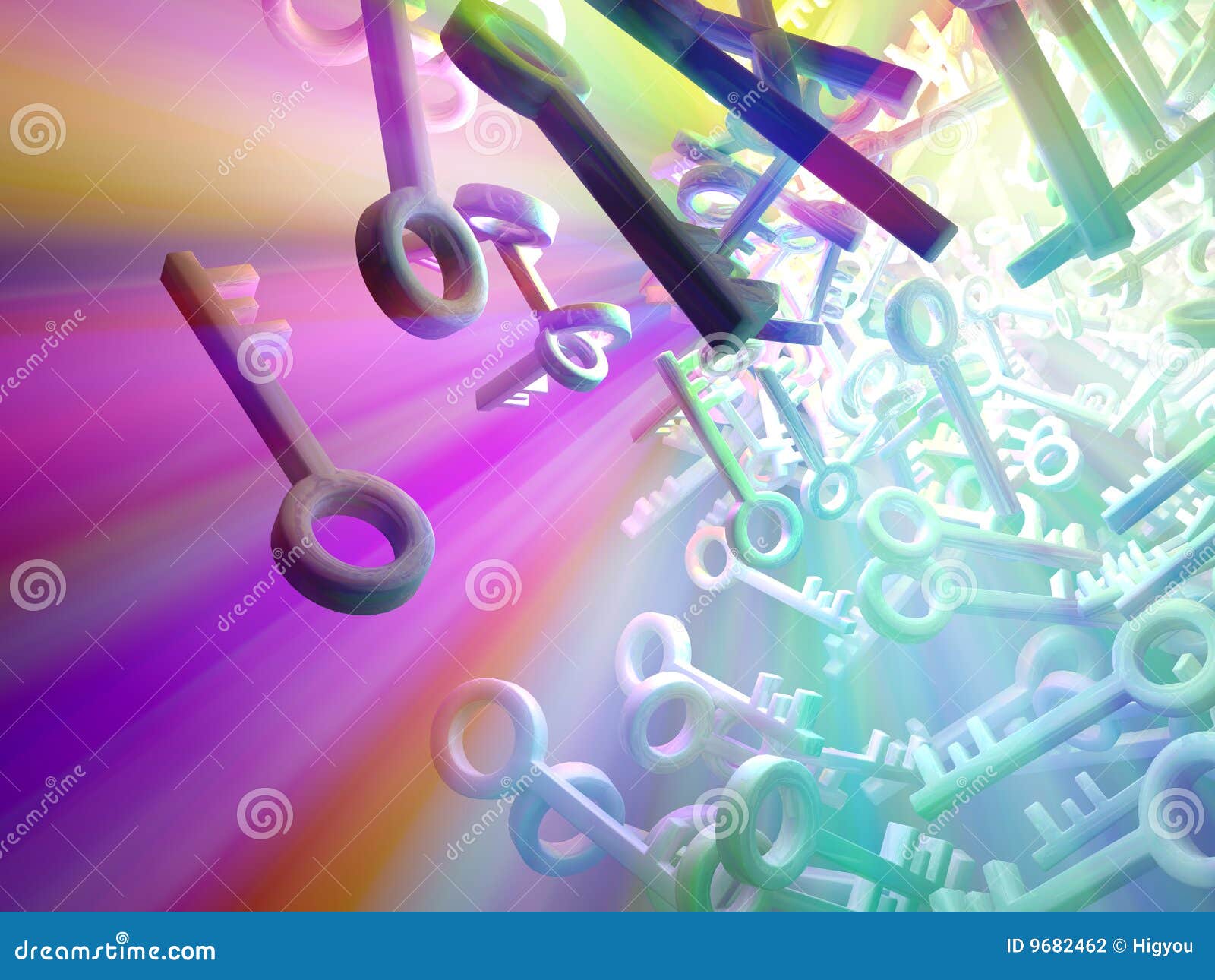 Spectrum Keys stock illustration. Illustration of effect - 9682462