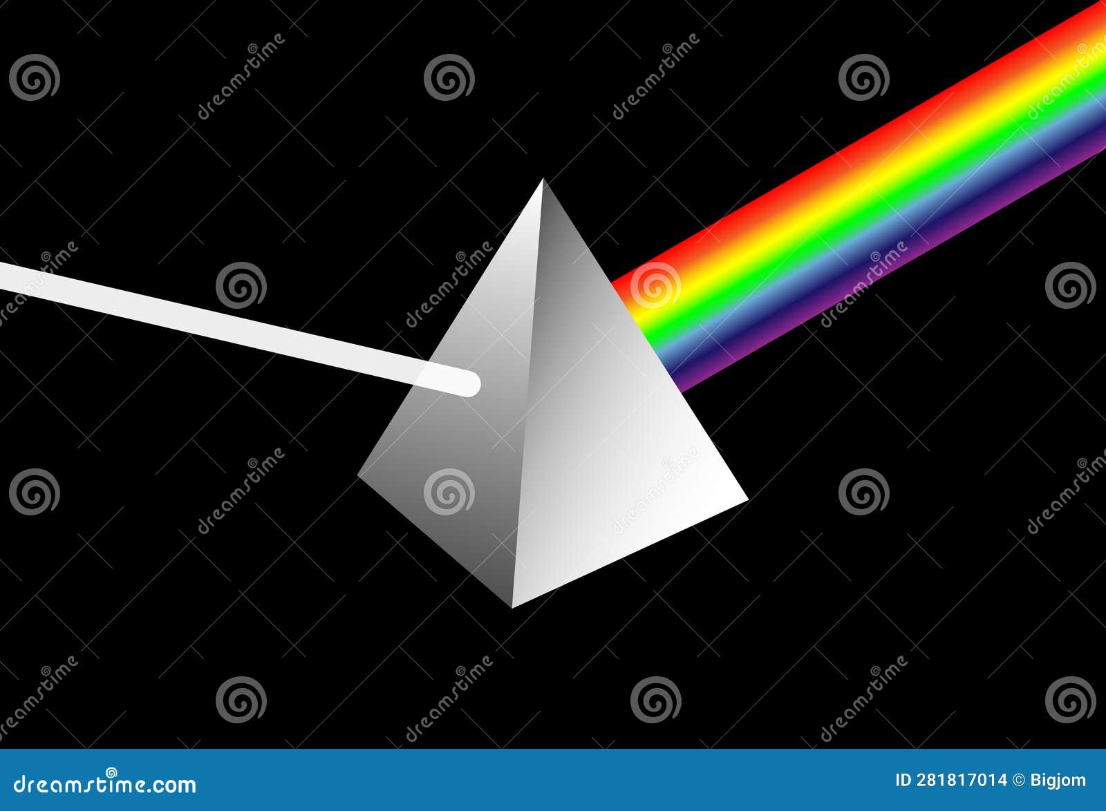 Spectrum Light Passing through a Triangular Prism. Vector Illustration ...