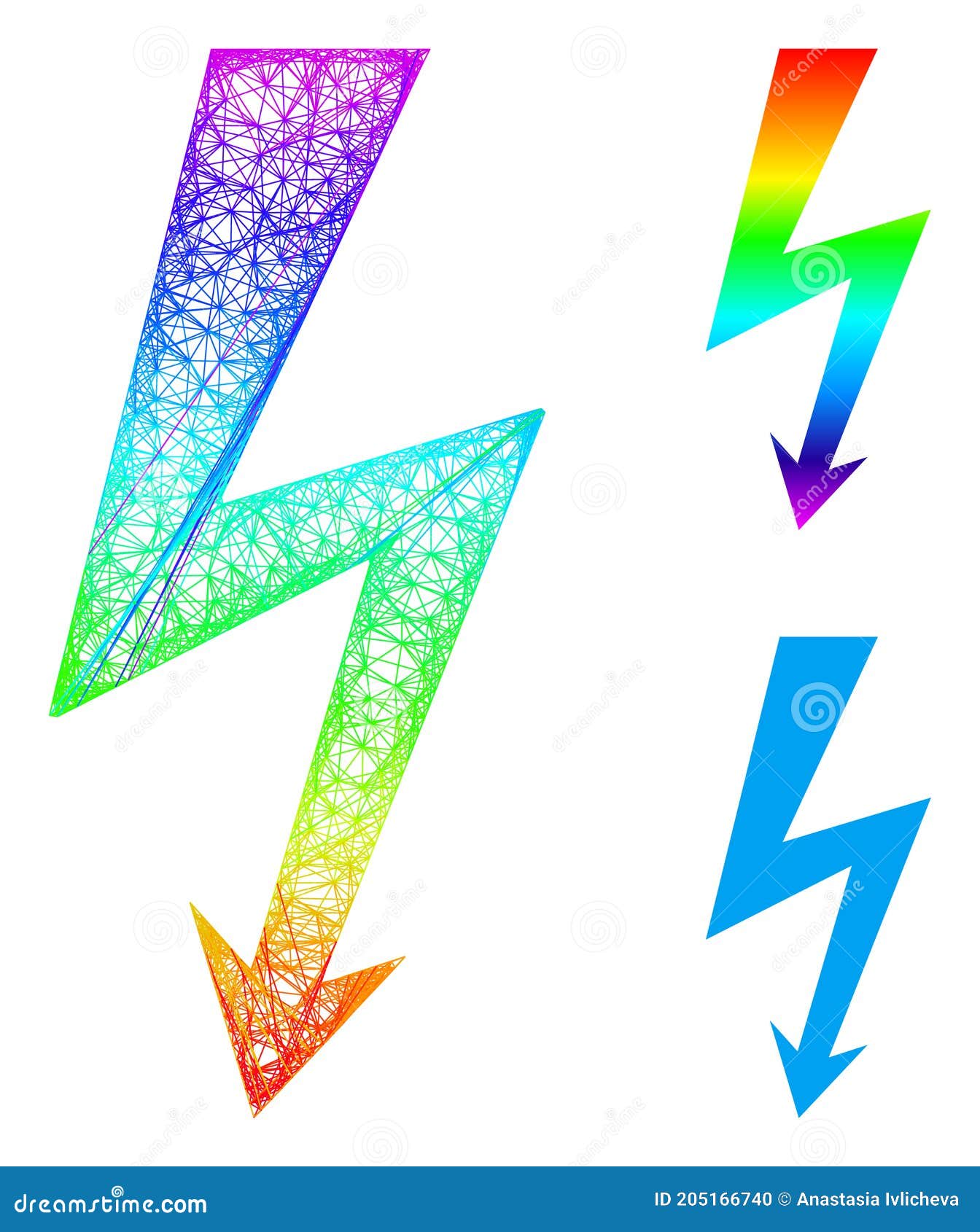 Spectrum Linear Gradient High Voltage Icon Stock Vector - Illustration ...