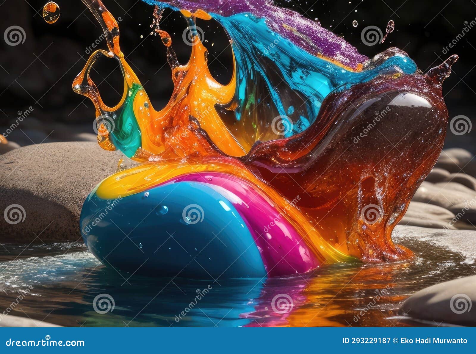 Spectrum of Liquid Splashes: a Multicolor HD Wallpaper Stock ...