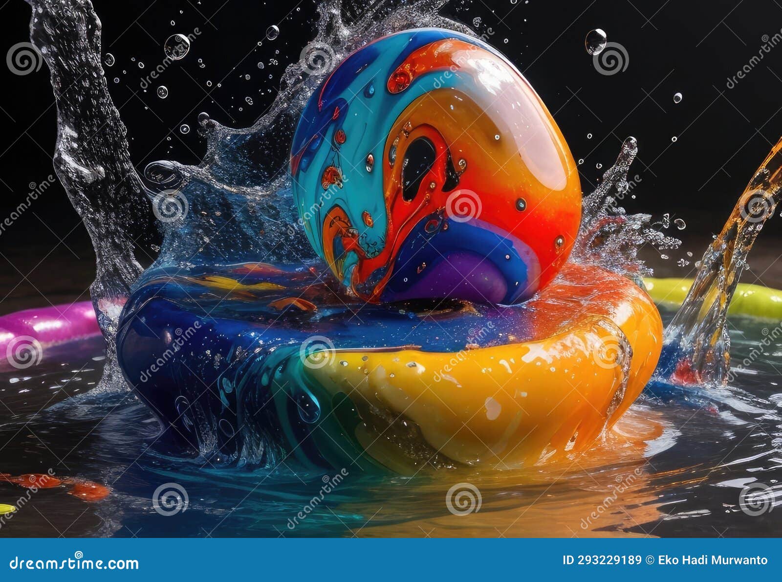 Spectrum of Liquid Splashes: a Multicolor HD Wallpaper Stock ...