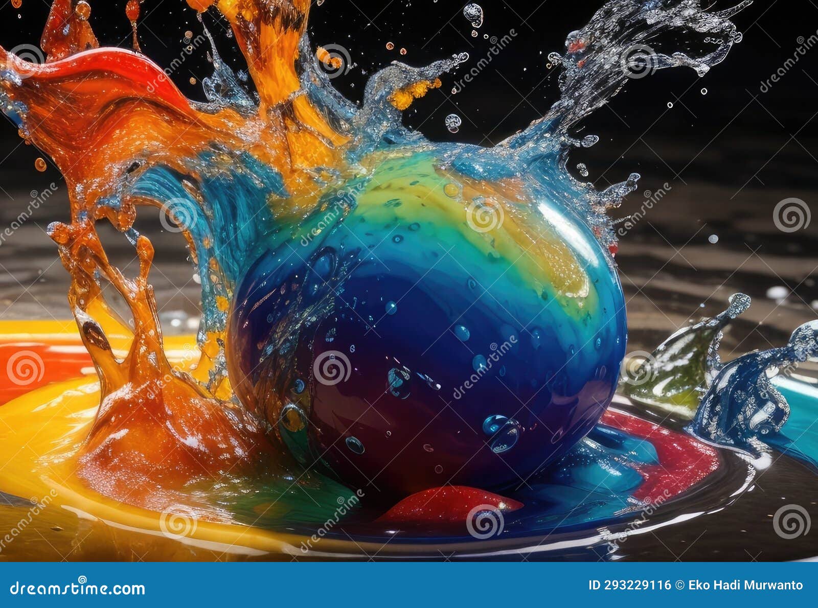 Spectrum of Liquid Splashes: a Multicolor HD Wallpaper Stock ...
