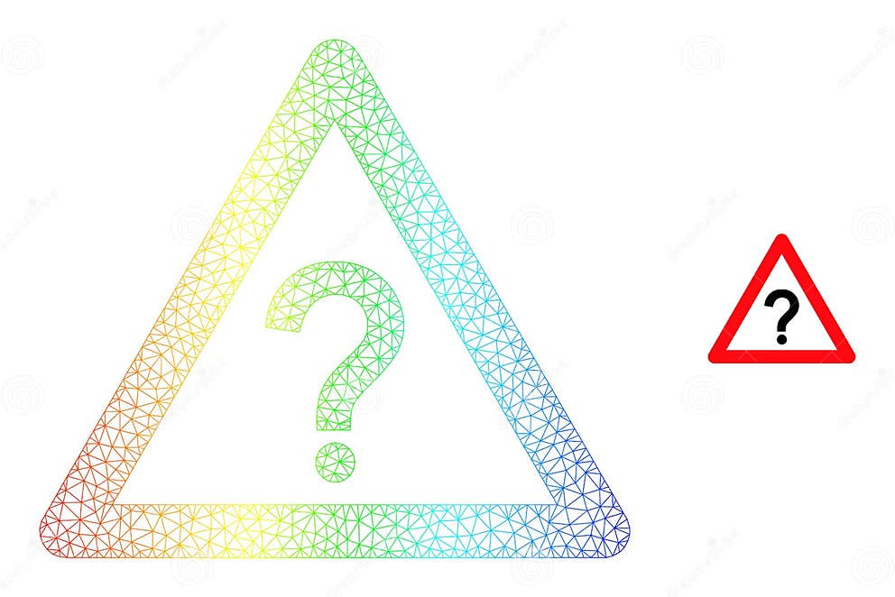 Spectrum Mesh Gradient Question Warning Icon Stock Illustration ...