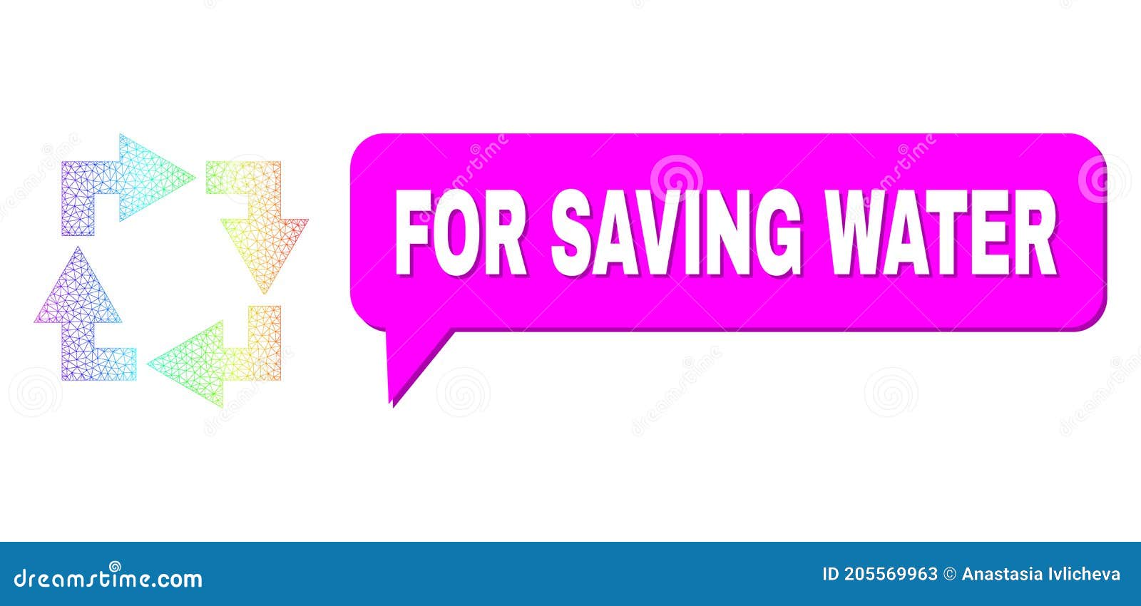 Spectrum Mesh Gradient Recycle Icon and for Saving Water Chat Frame ...