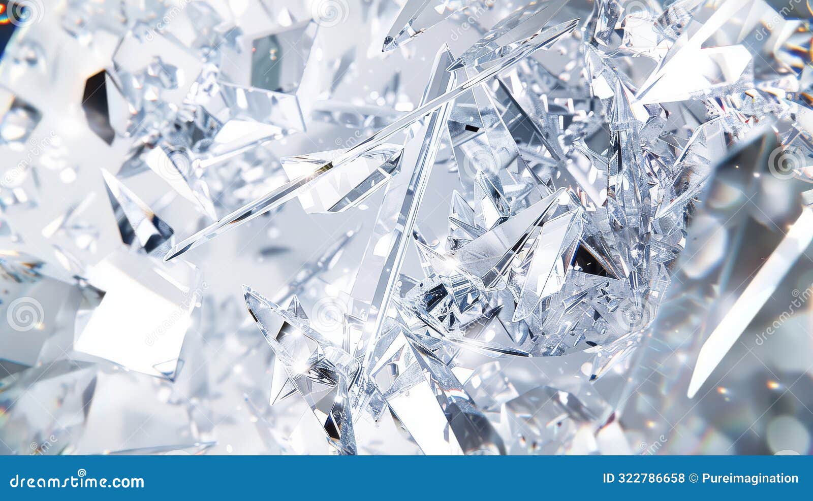 Spectrum Mesmerizes through Fractured Crystal Refraction Stock ...