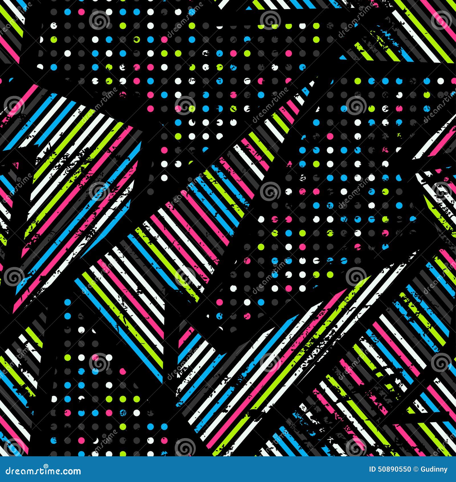 Spectrum Music Seamless Pattern Stock Vector - Illustration of line ...