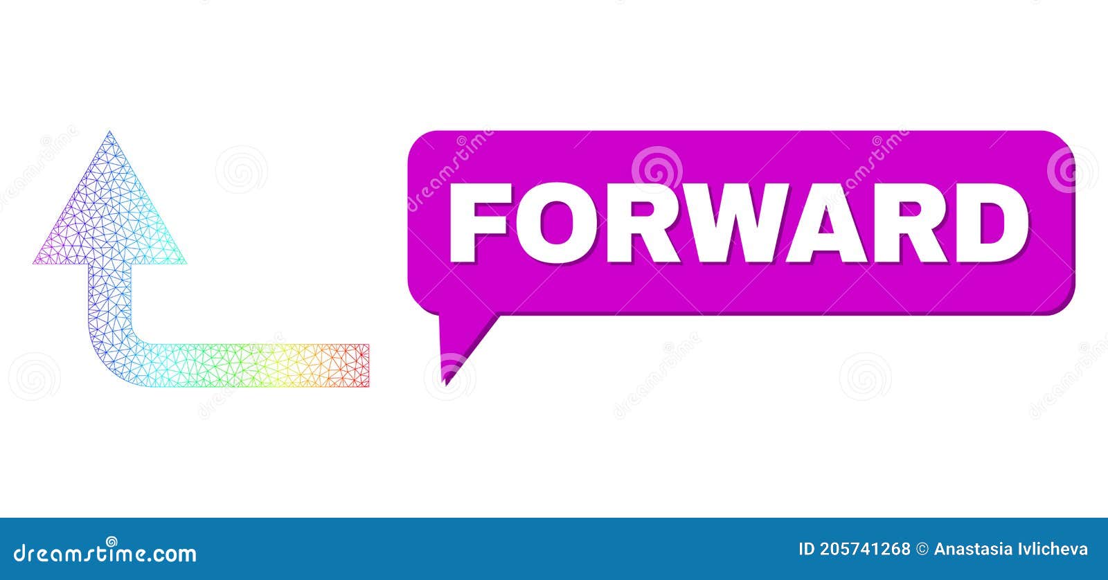 Spectrum Net Gradient Turn Forward Icon and Forward Chat Cloud with ...