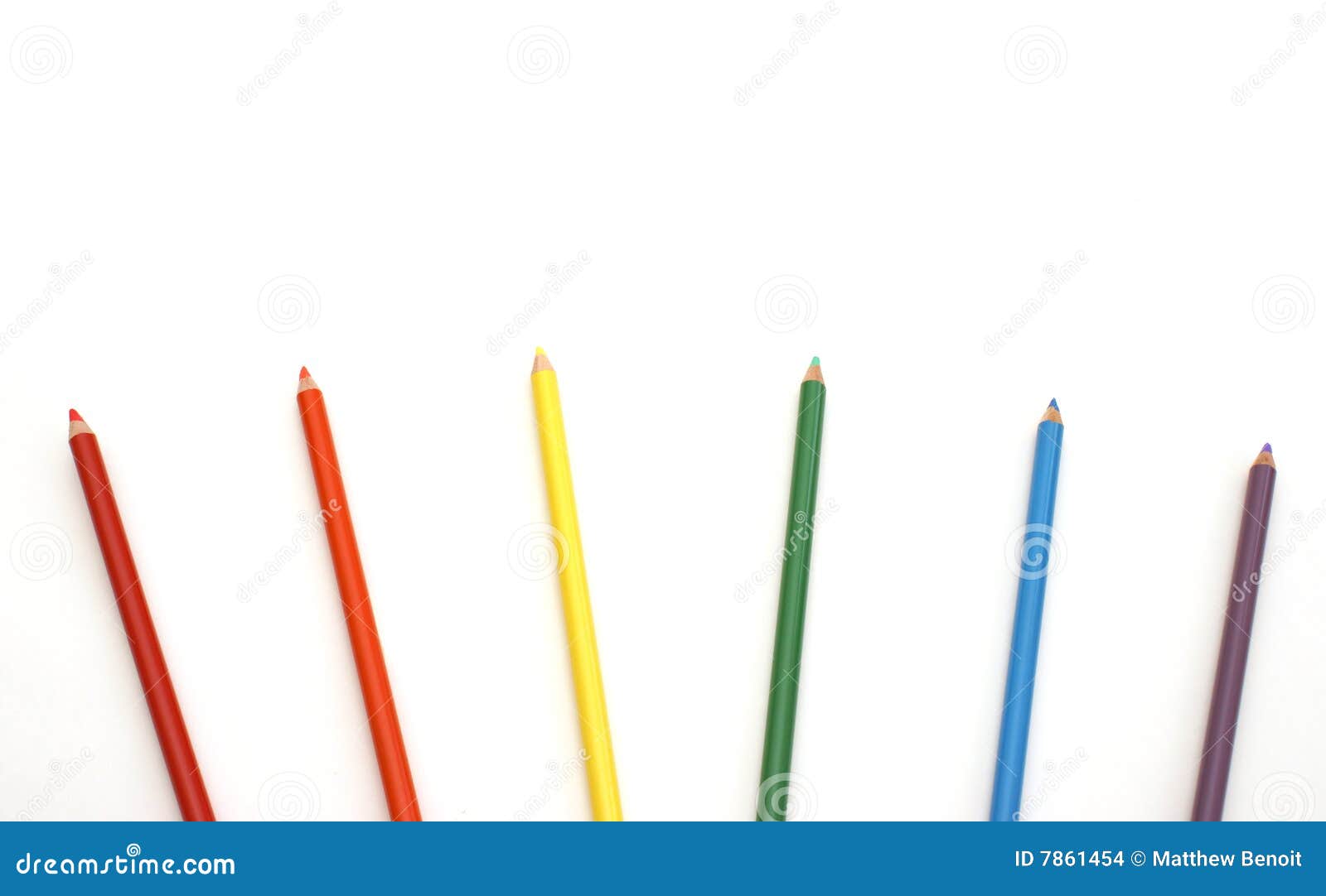 Spectrum of Pencil Crayons stock photo. Image of purple - 7861454